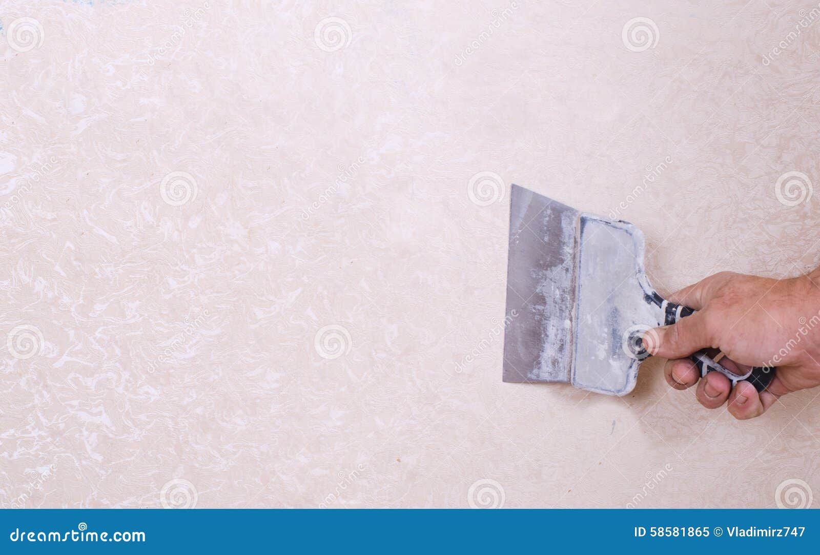 Plastering of a wall stock image. Image of house, layer - 58581865