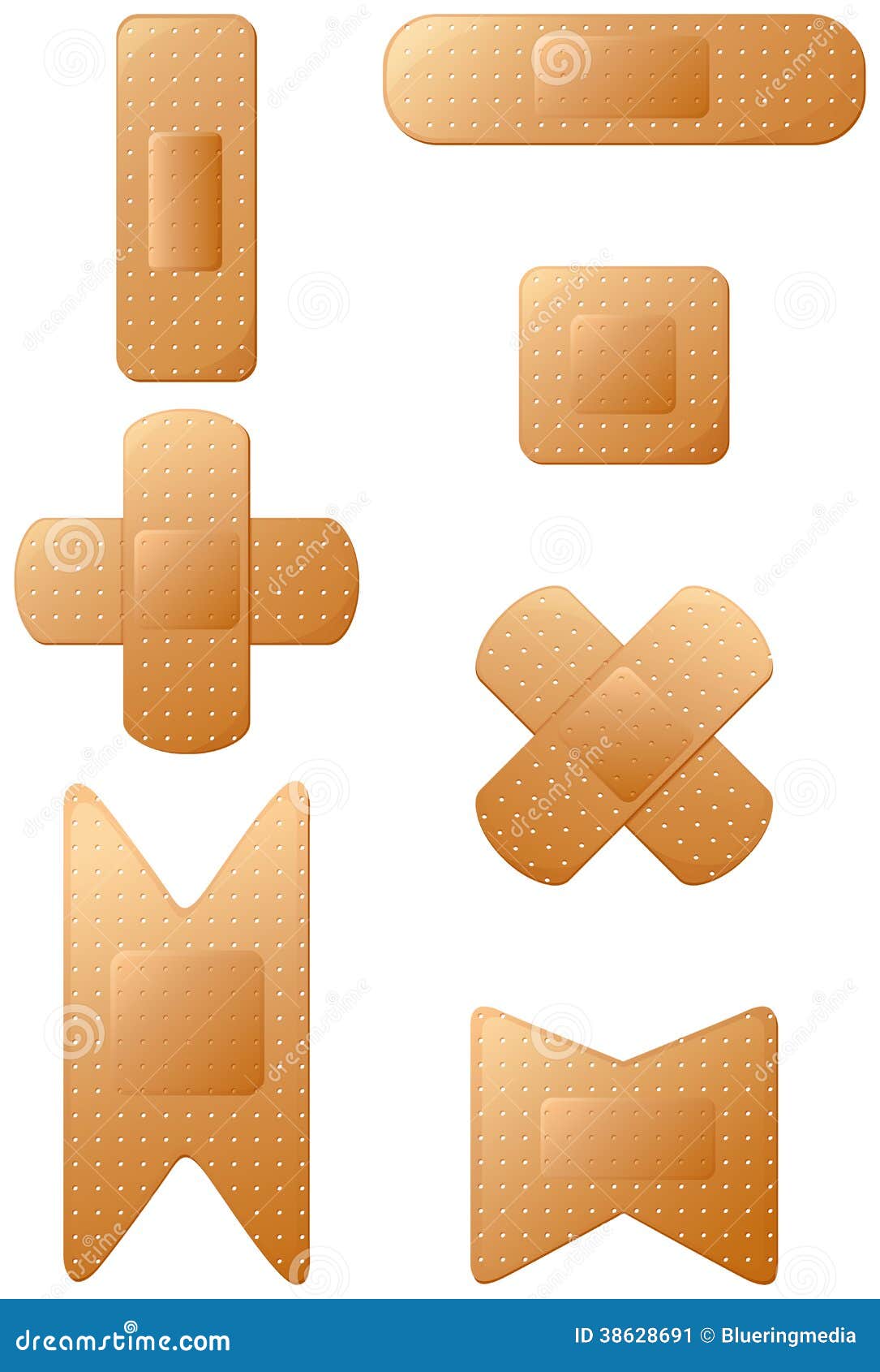 Plasters for first-aid stock vector. Illustration of sticking - 38628691
