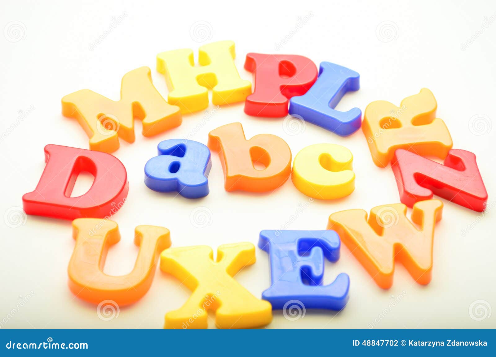 Plastic alphabet letters stock photo. Image of macro - 48847702
