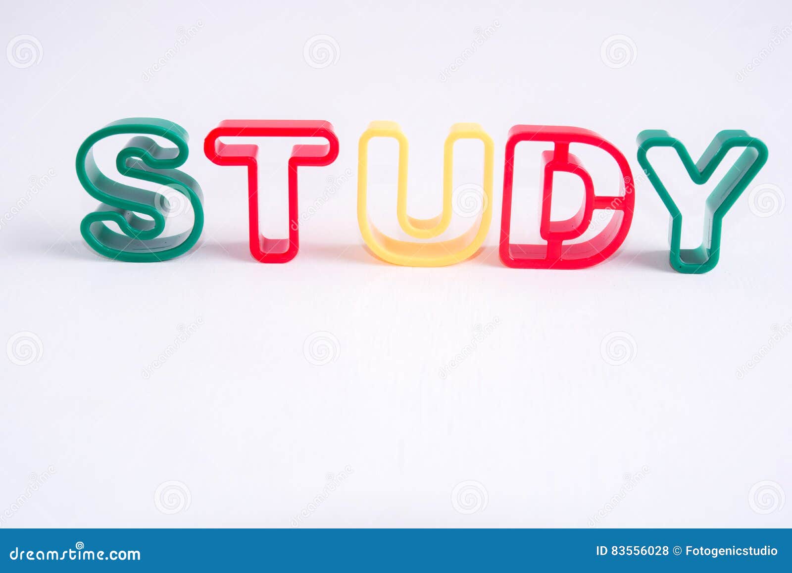 Plastic Alphabet On White Background With Word Study Royalty-Free Stock ...