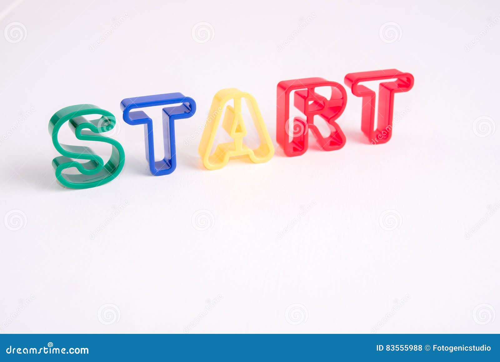 Plastic Alphabet with Word Start Stock Photo - Image of alphabet ...