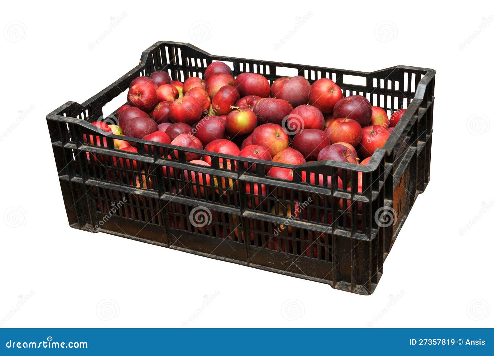 Plastic apple box stock image. Image of fruit, storehouse - 27357819