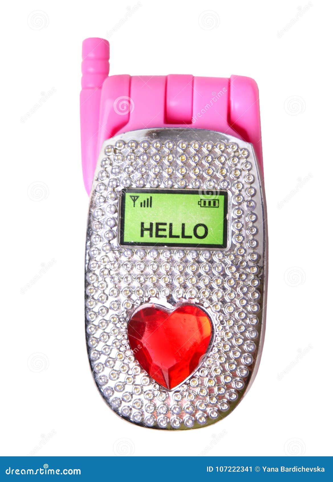 Plastic Phone Toy Isolated. Stock Image - Image of cellphone, miniature ...