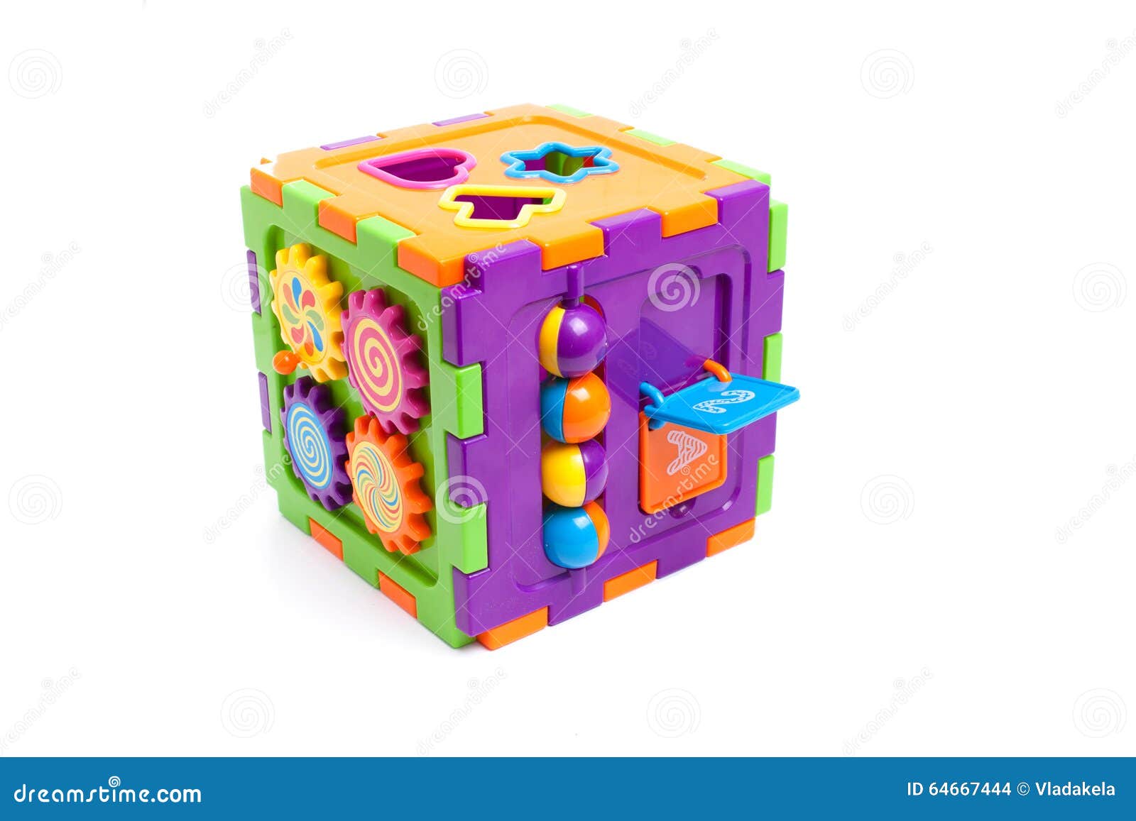 Plastic Baby Smart Cube Toy Isolated on White Stock Photo - Image of ...