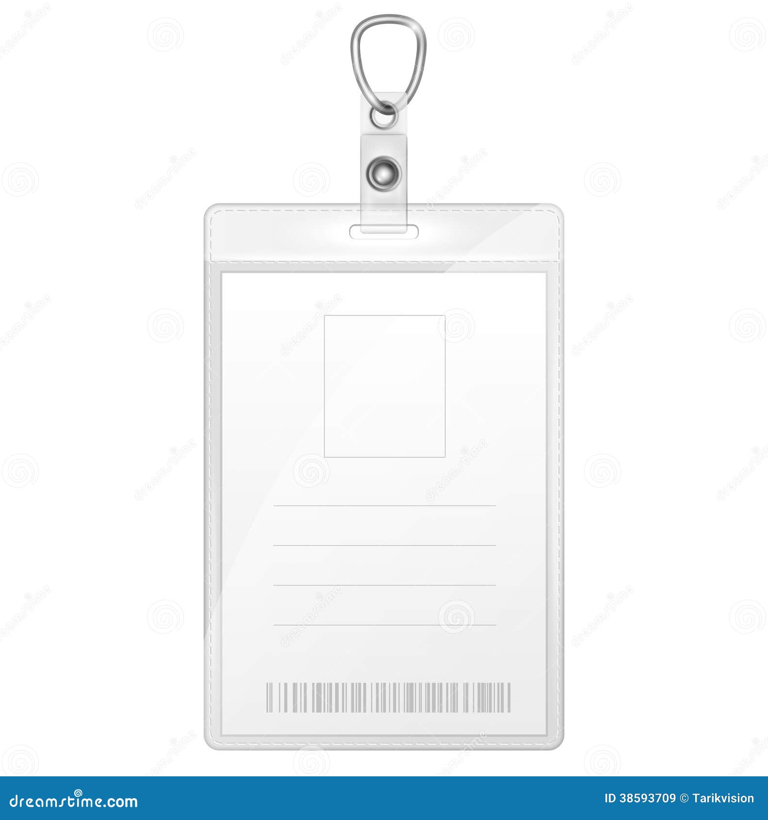 Plastic ID Badge. Identification Card Icon. Cartoon Vector ...