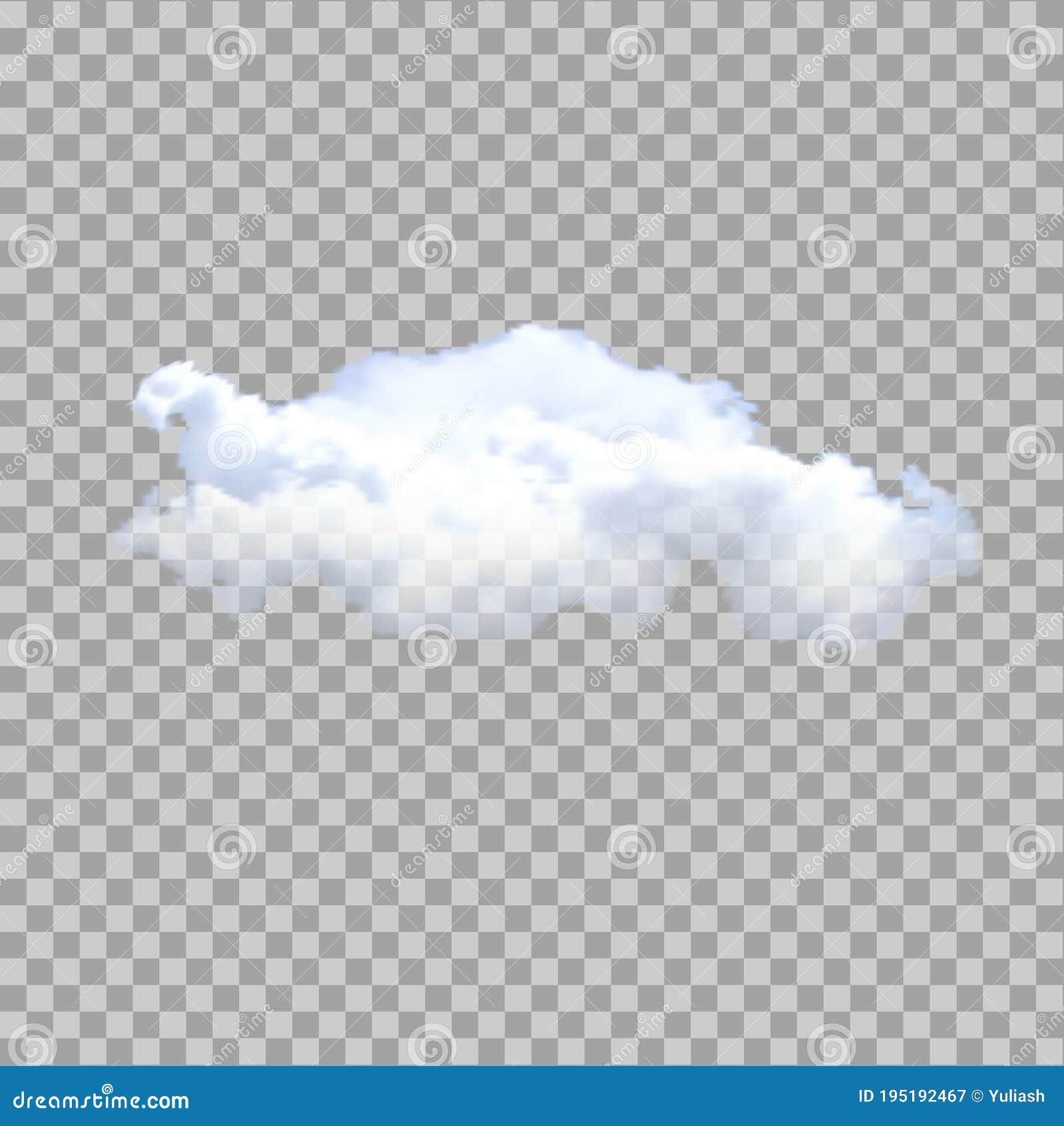 3d Vector Realistic Clouds on Transparent Background. White Cirrus ...