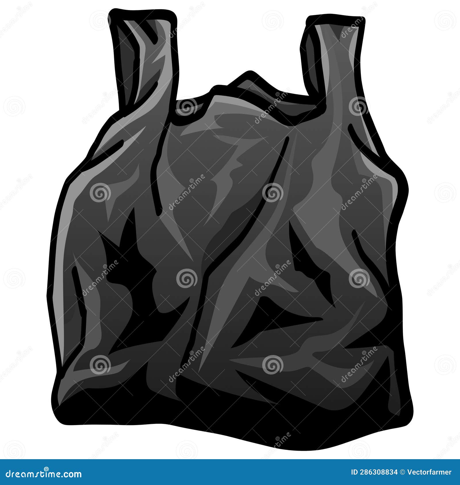 Plastic Bag Black Illustration Polyethylene Food Packages Plastic Pack ...