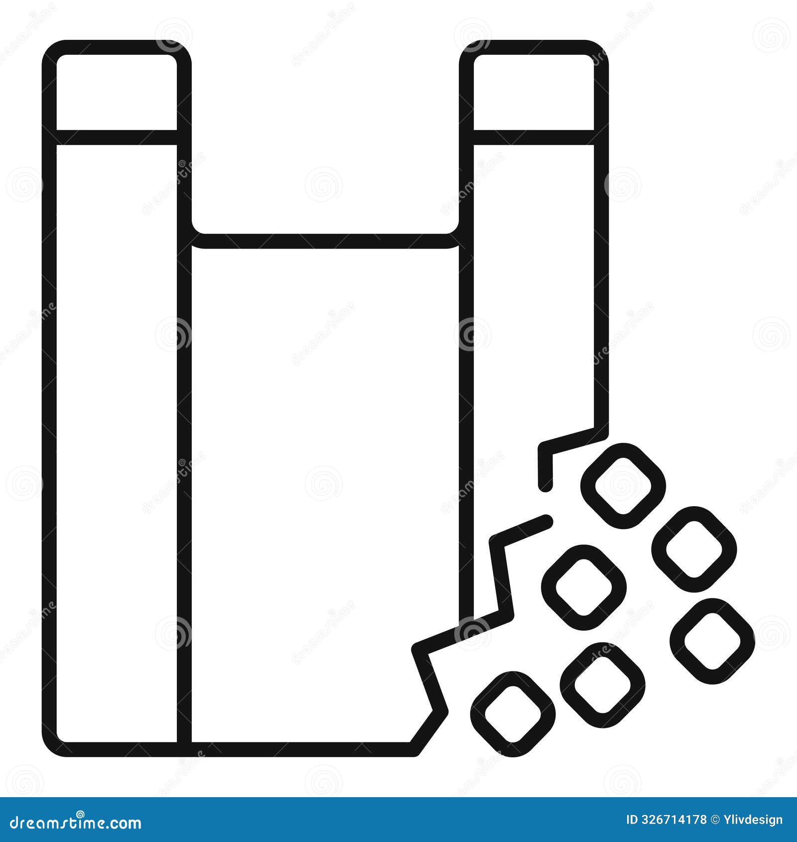 Plastic Bag Breaking Down Showing Biodegradable Concept Stock Vector ...