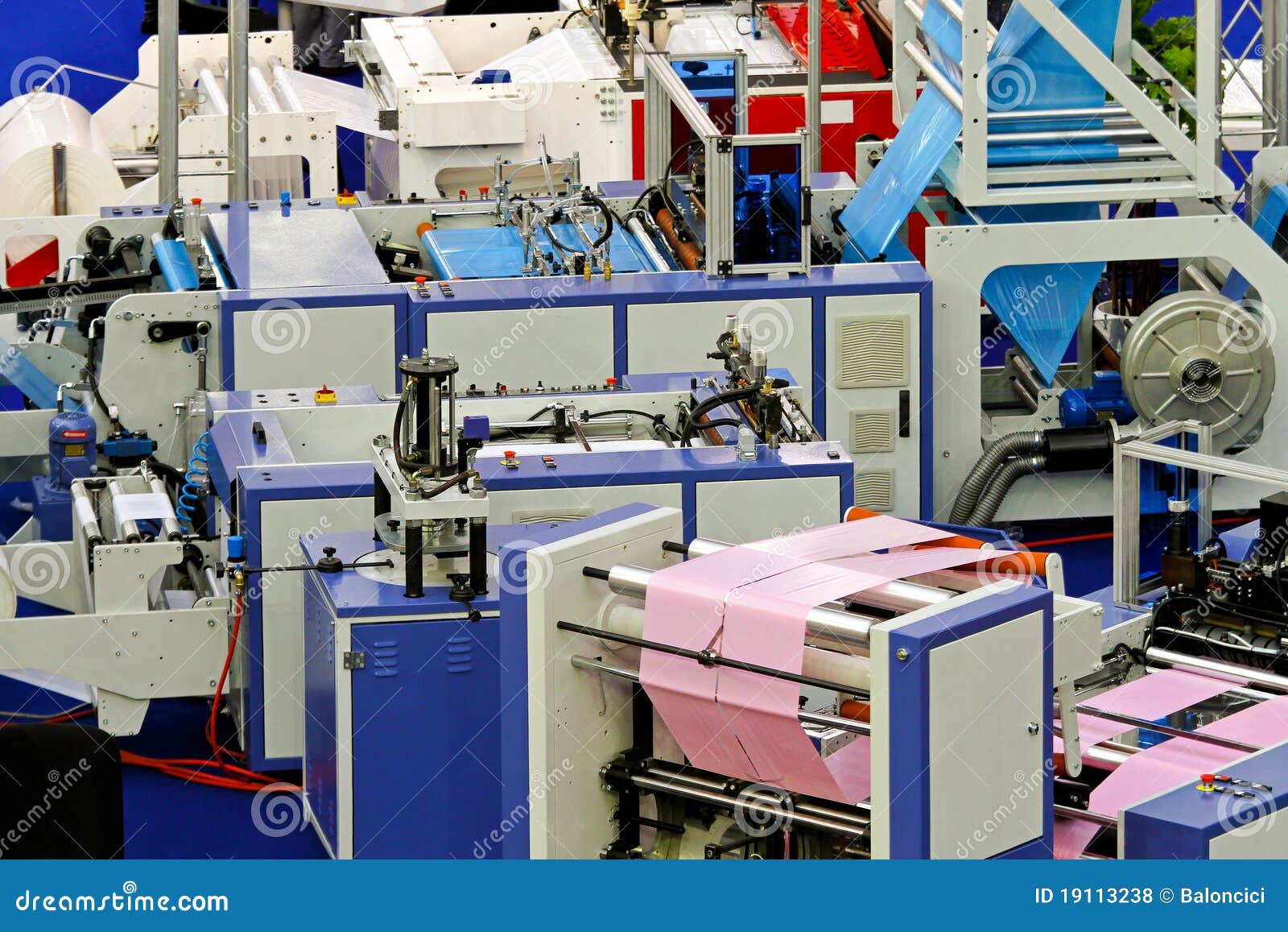 Plastic bag factory stock photo. Image of production - 19113238
