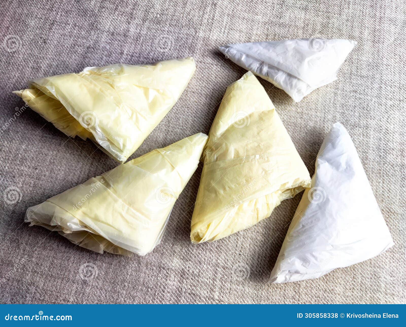 Plastic Bag Folded into a Triangle for Storage. Ways of Storing and ...