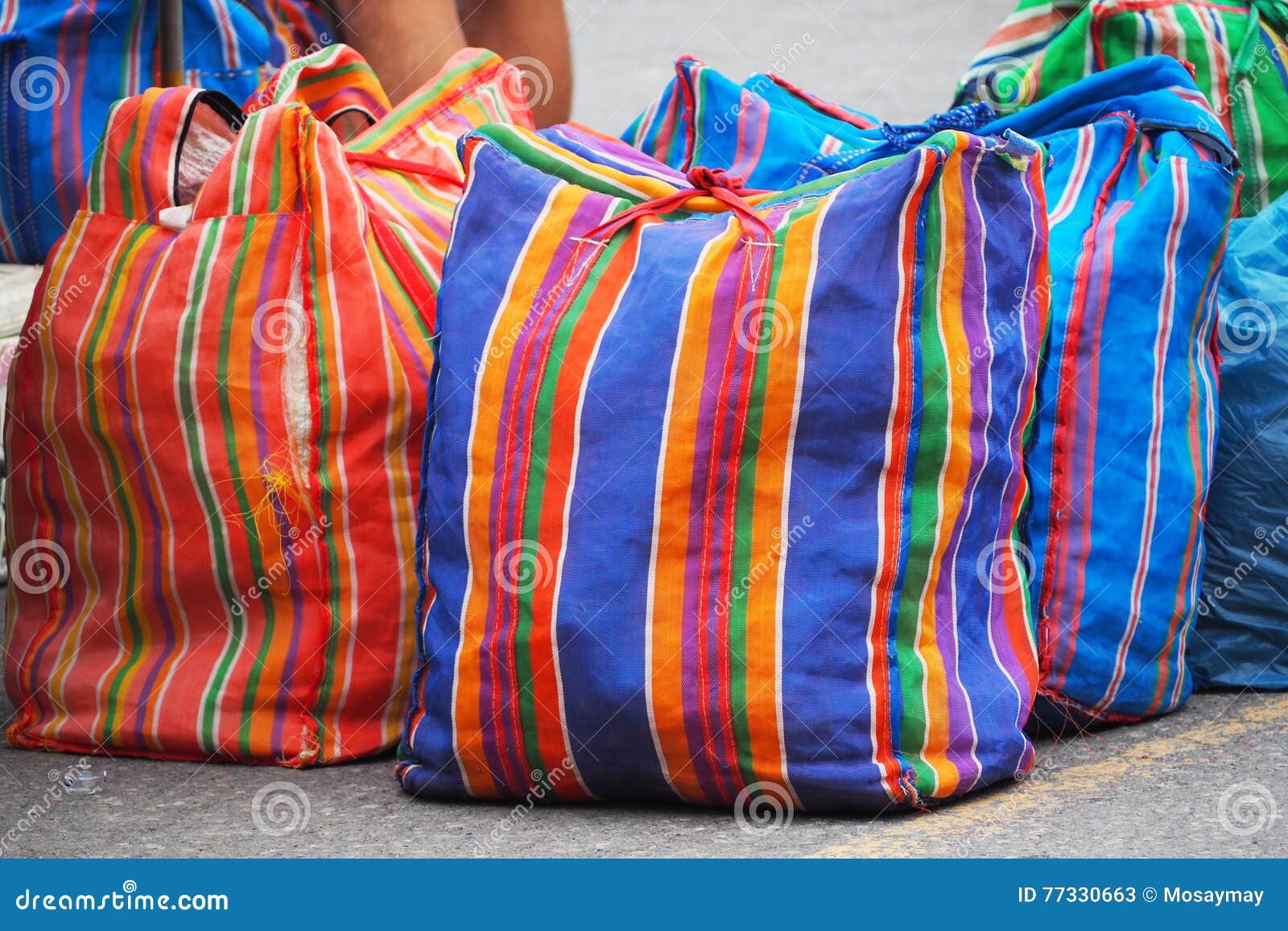 Plastic Bag for Pack Up Clothes Stock Image - Image of color, cart ...