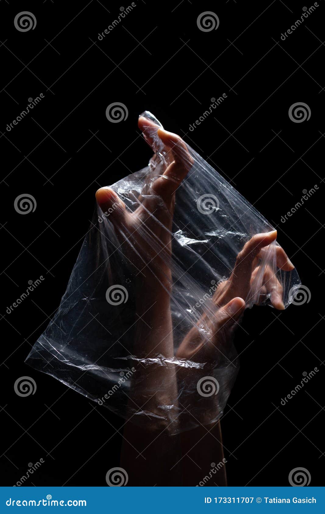 Plastic Bag Refusal. Hands in Plastic Bag Stock Image - Image of dirty ...