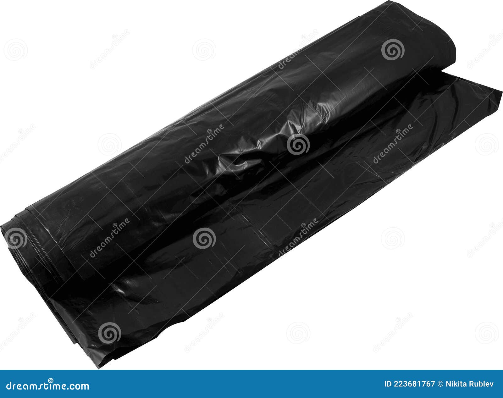 Plastic Bag in Roll Isolated Stock Image - Image of isolated, trashbags ...