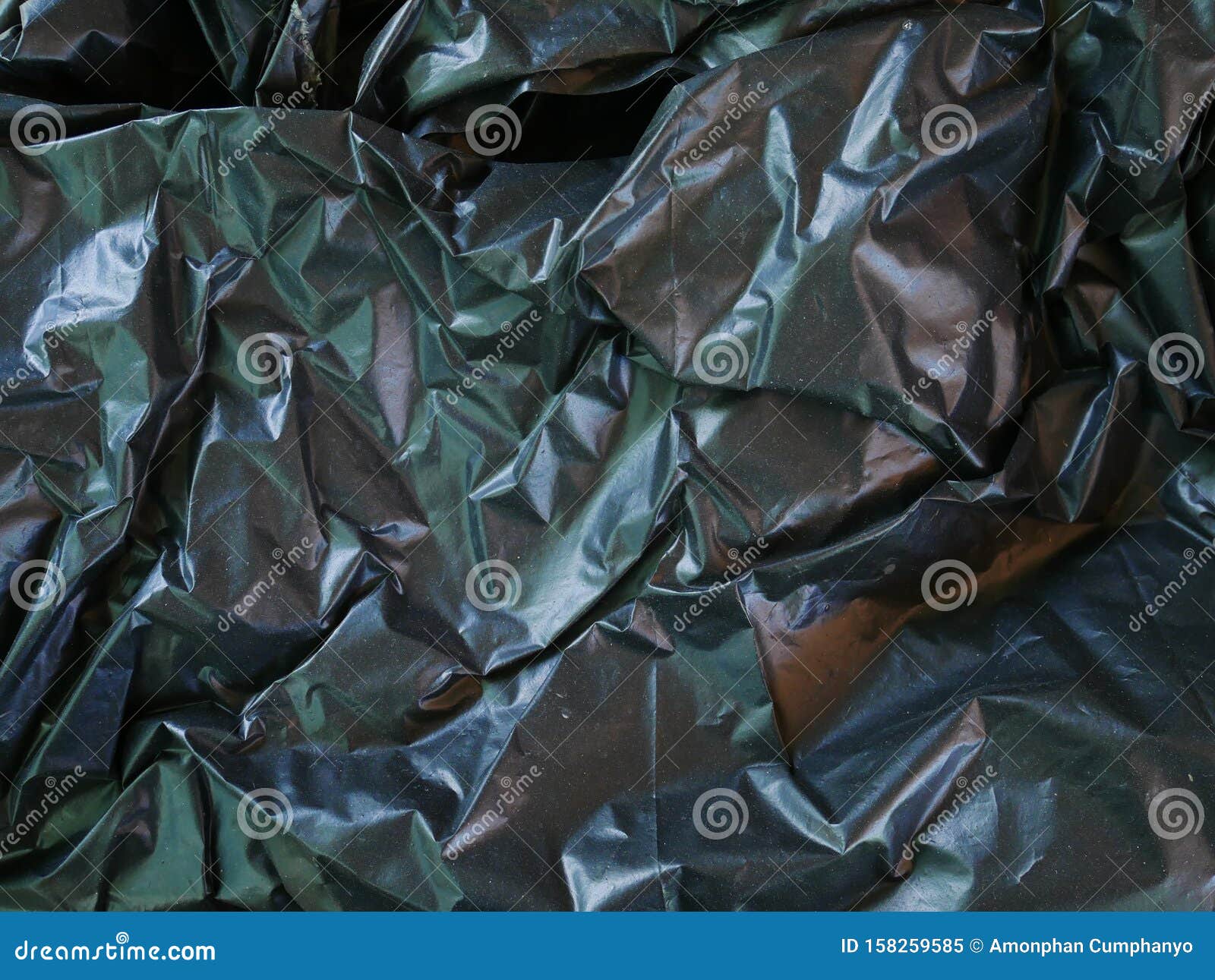 Dirty Plastic Wrap Abstract Background, Black Plastic Bag Stock Image ...