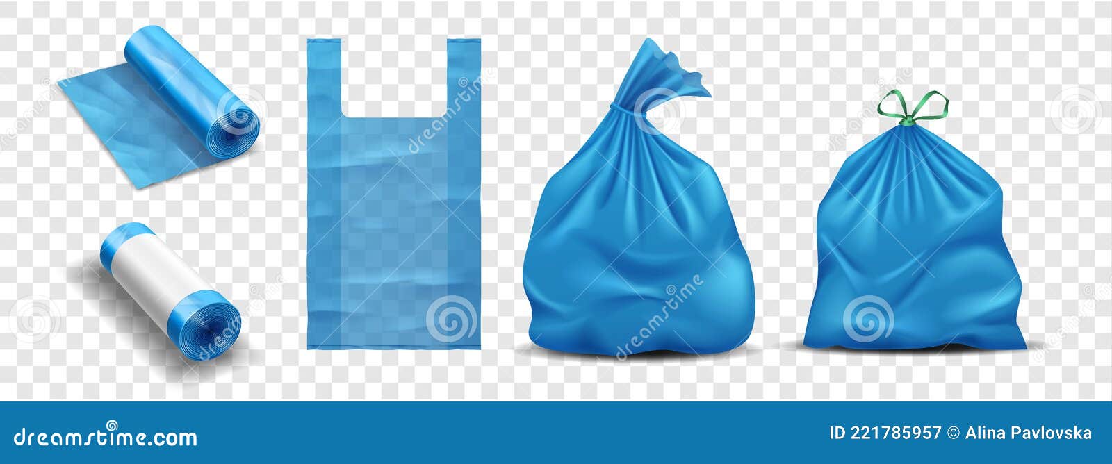 Plastic Bag for Trash, Garbage and Rubbish. Polyethylene Trashbag with ...