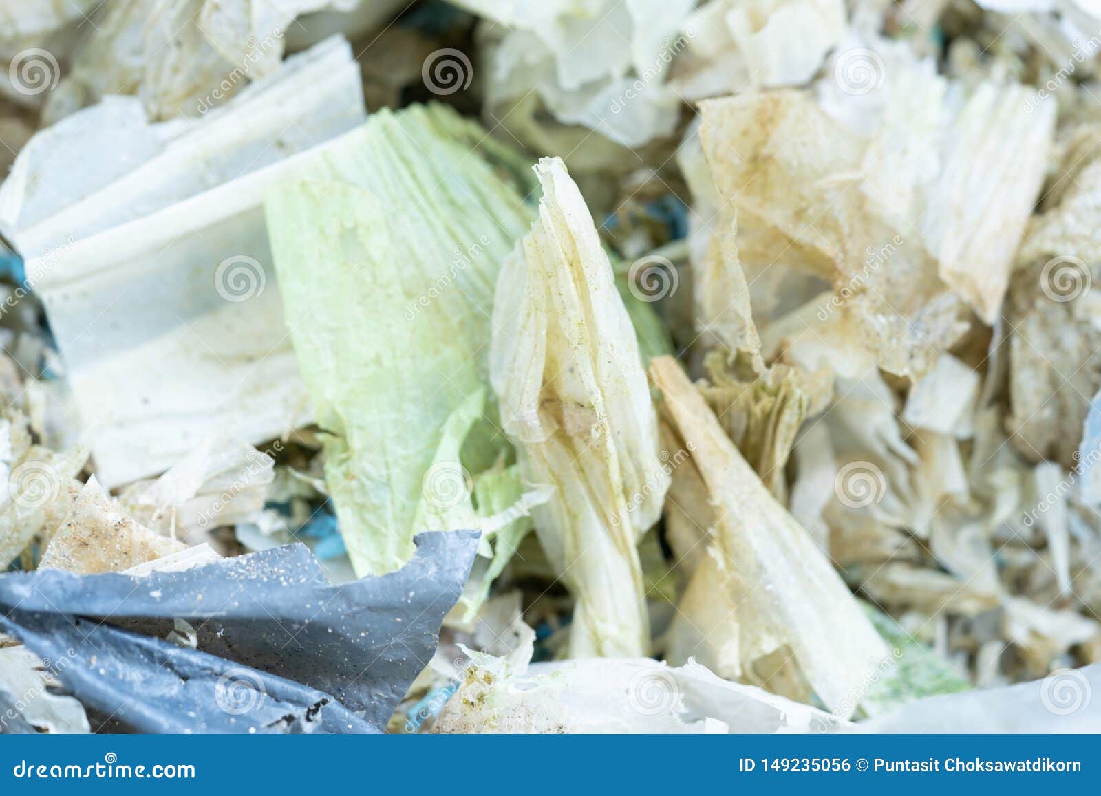 Plastic Bag Waste Degradation for the Recycled Stock Photo - Image of ...