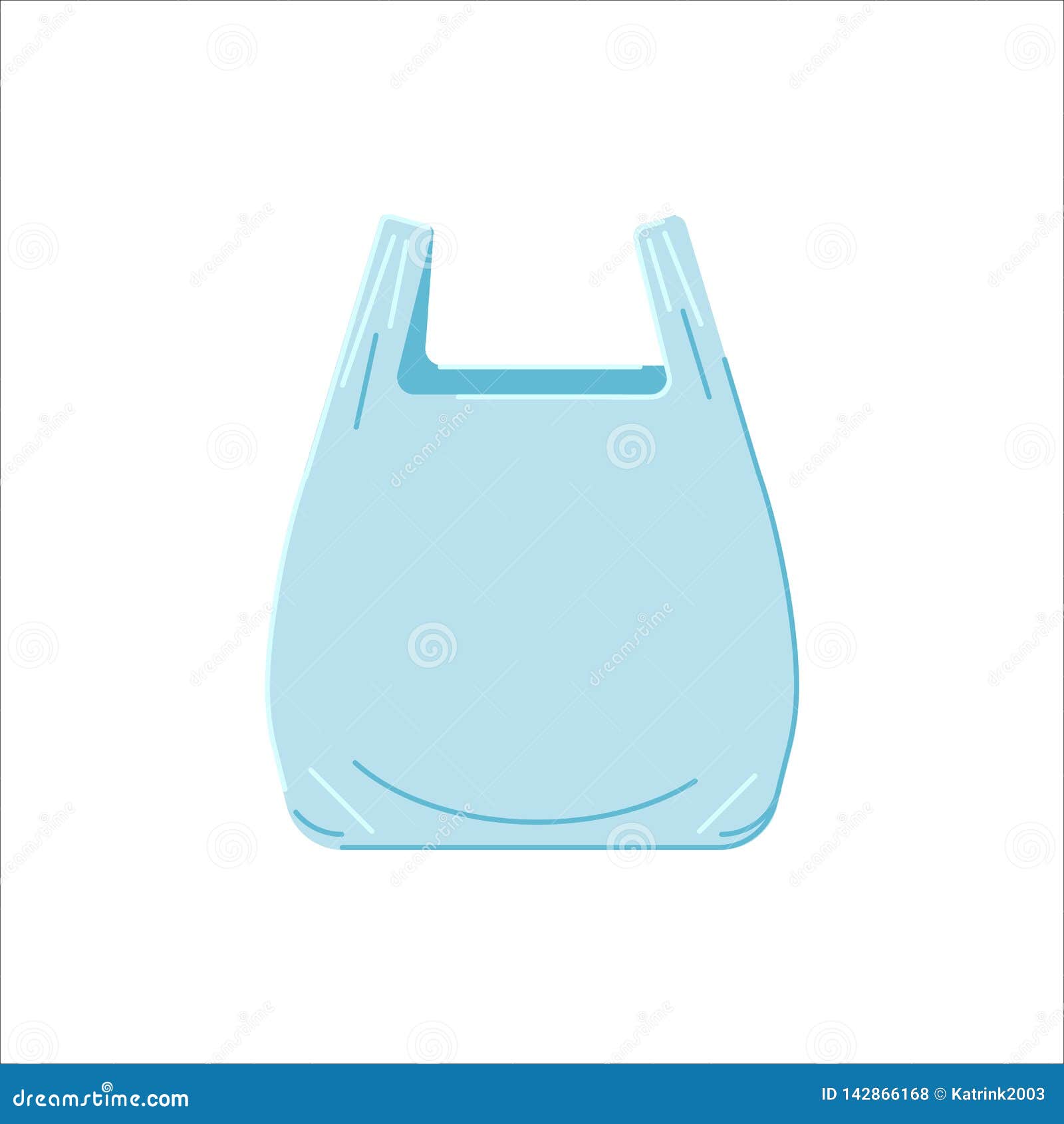 Plastic Bag on a White Background in Flat Style Stock Vector ...