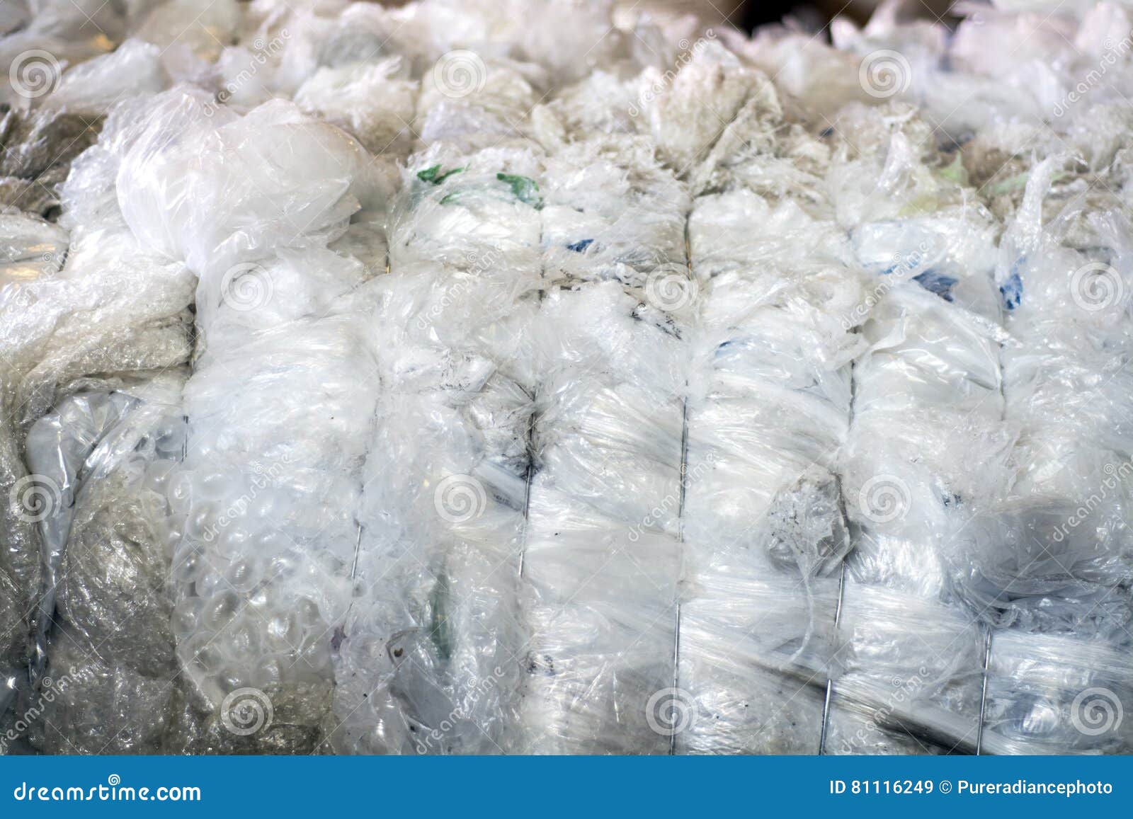 Plastic Baled and Ready To Recycle Stock Image - Image of reuse, baled ...