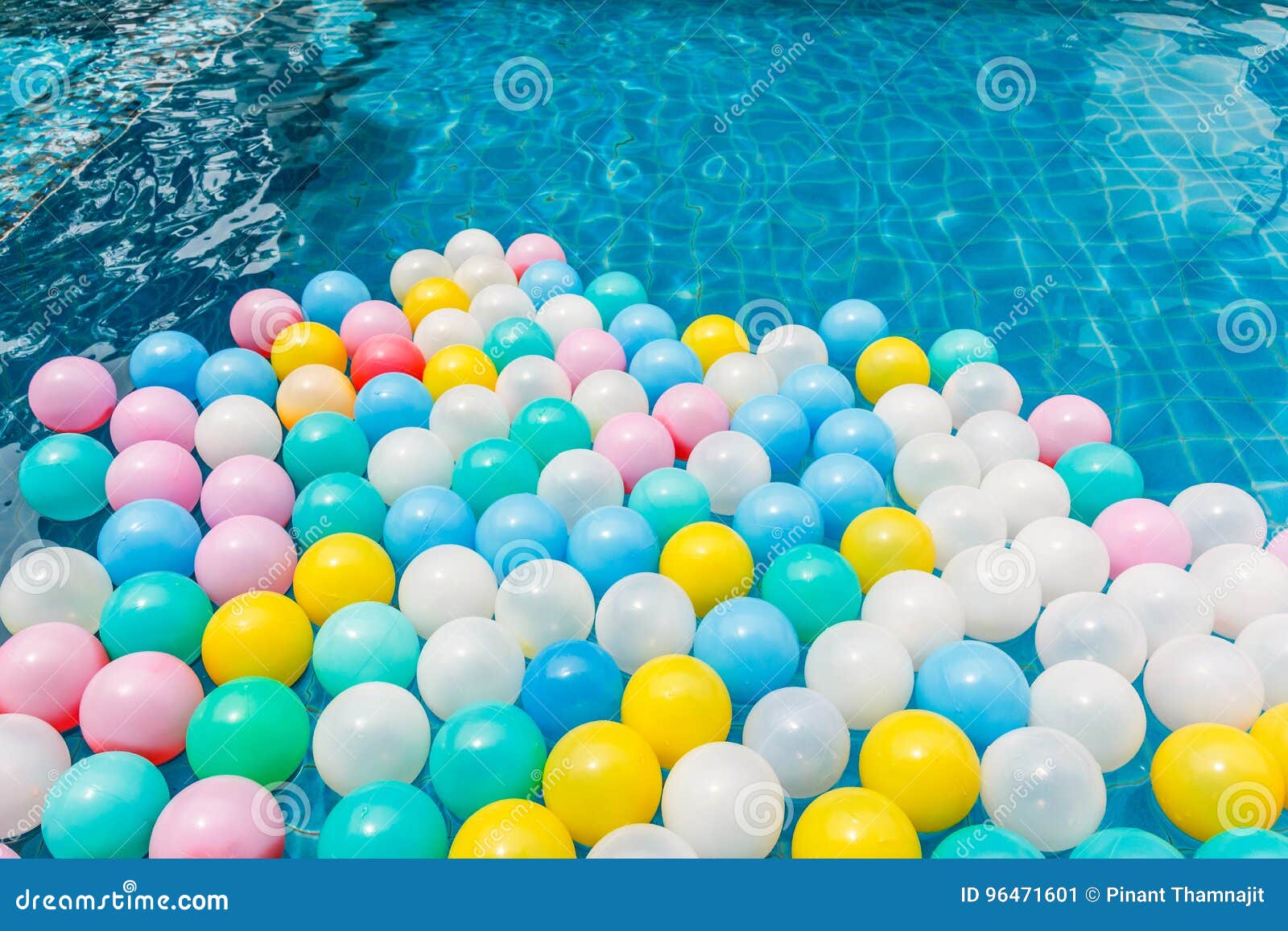 Plastic Balls in Swimming Pool. Stock Image - Image of leisure, texture ...