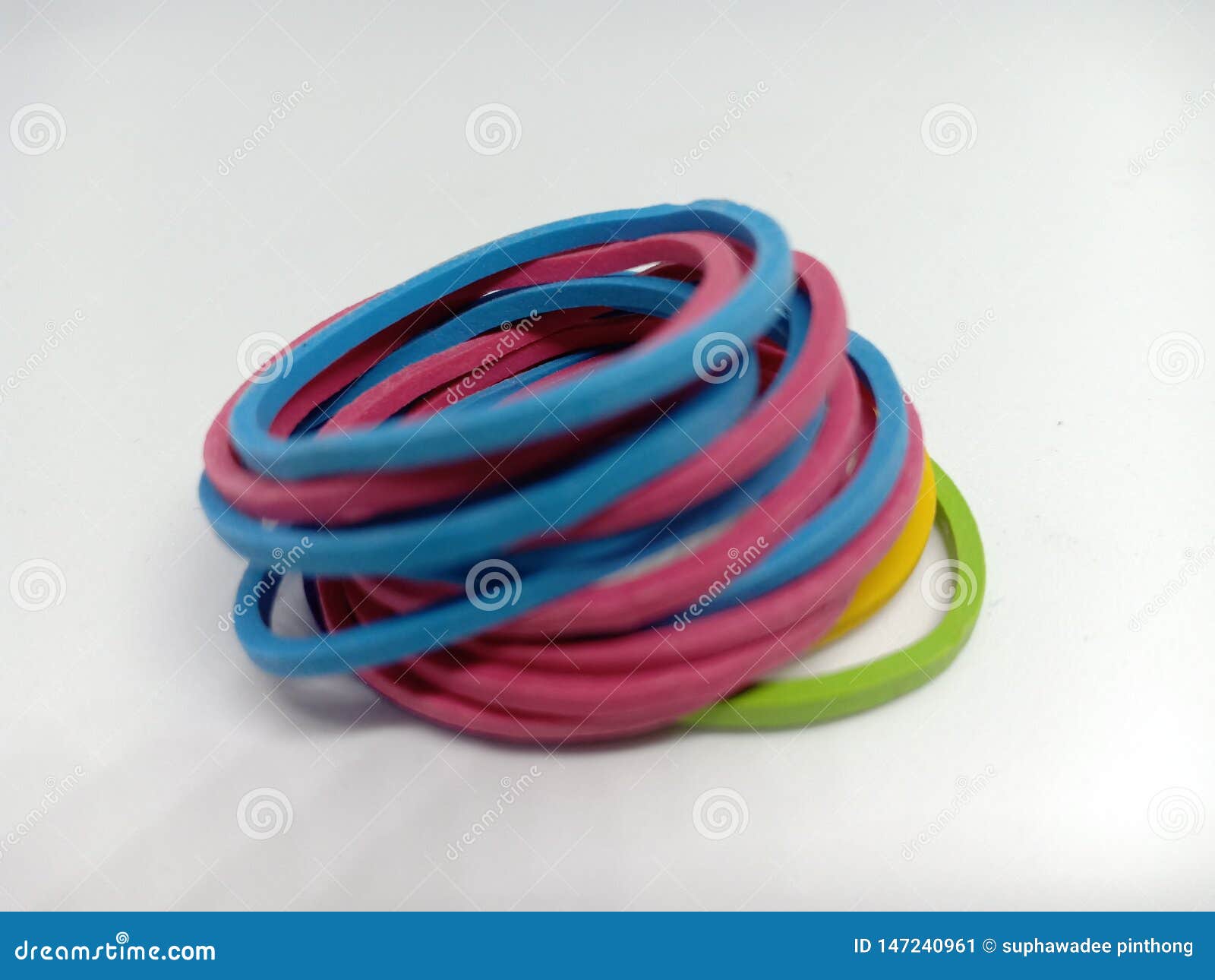 Plastic Band on White Background Stock Image - Image of stationery ...