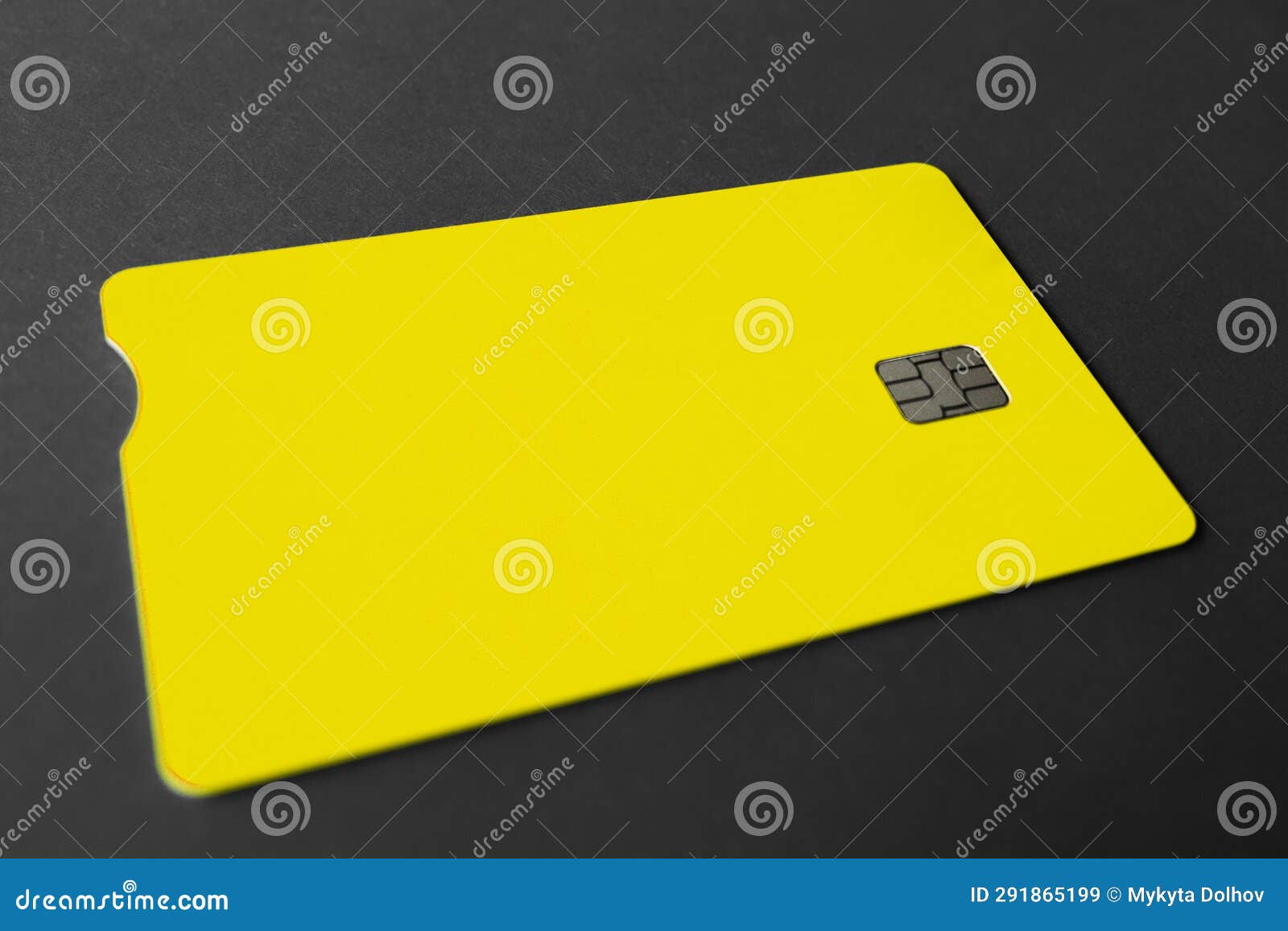 Plastic Bank Card on a Gray Background Stock Image - Image of yellow ...