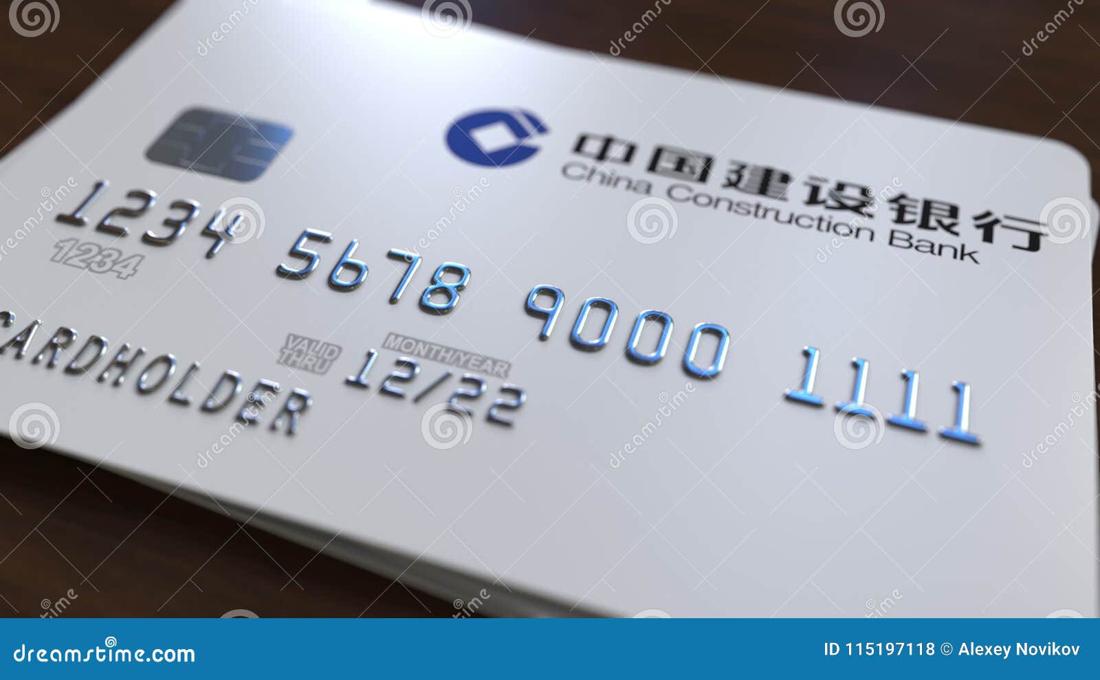 Plastic Card with Logo of China Construction Bank. Editorial Conceptual ...