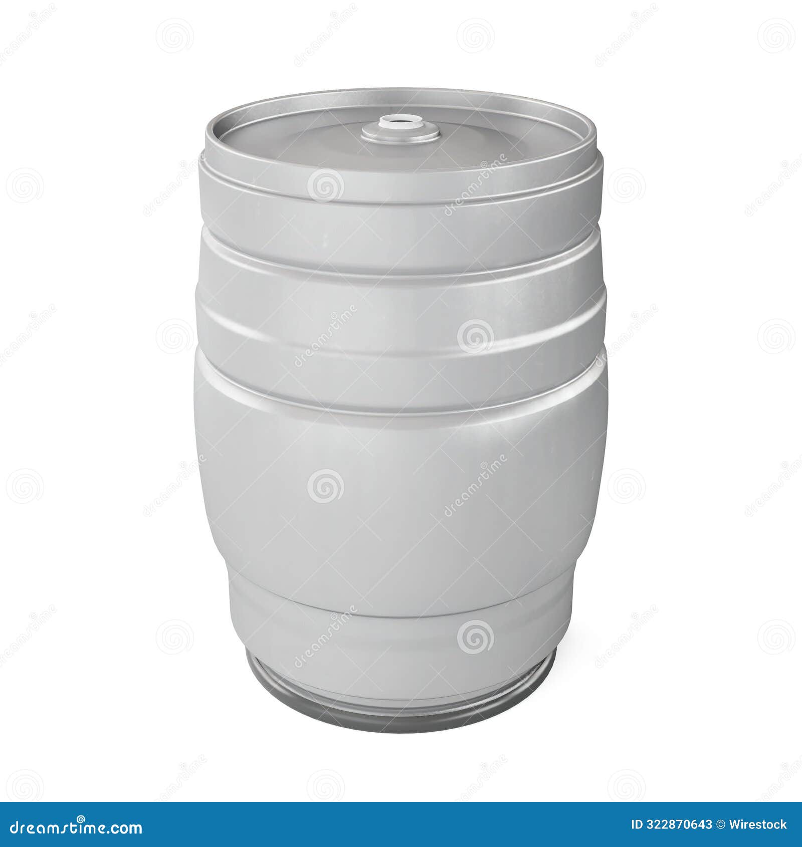 Plastic Barrel on White Background Stock Image - Image of object, open ...