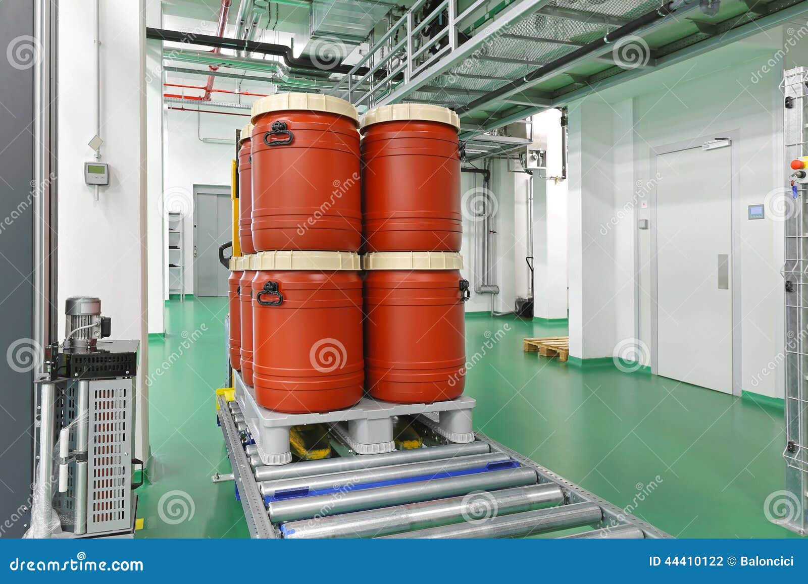 Plastic barrels stock photo. Image of pallet, industry - 44410122