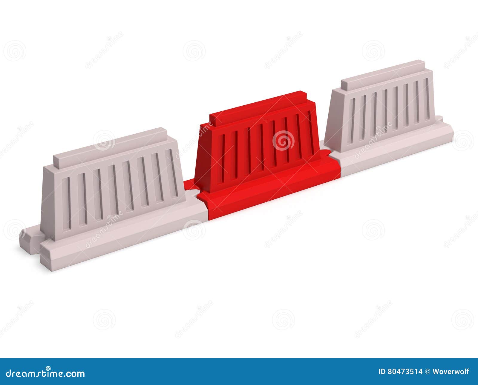 Plastic barriers set stock illustration. Illustration of street - 80473514