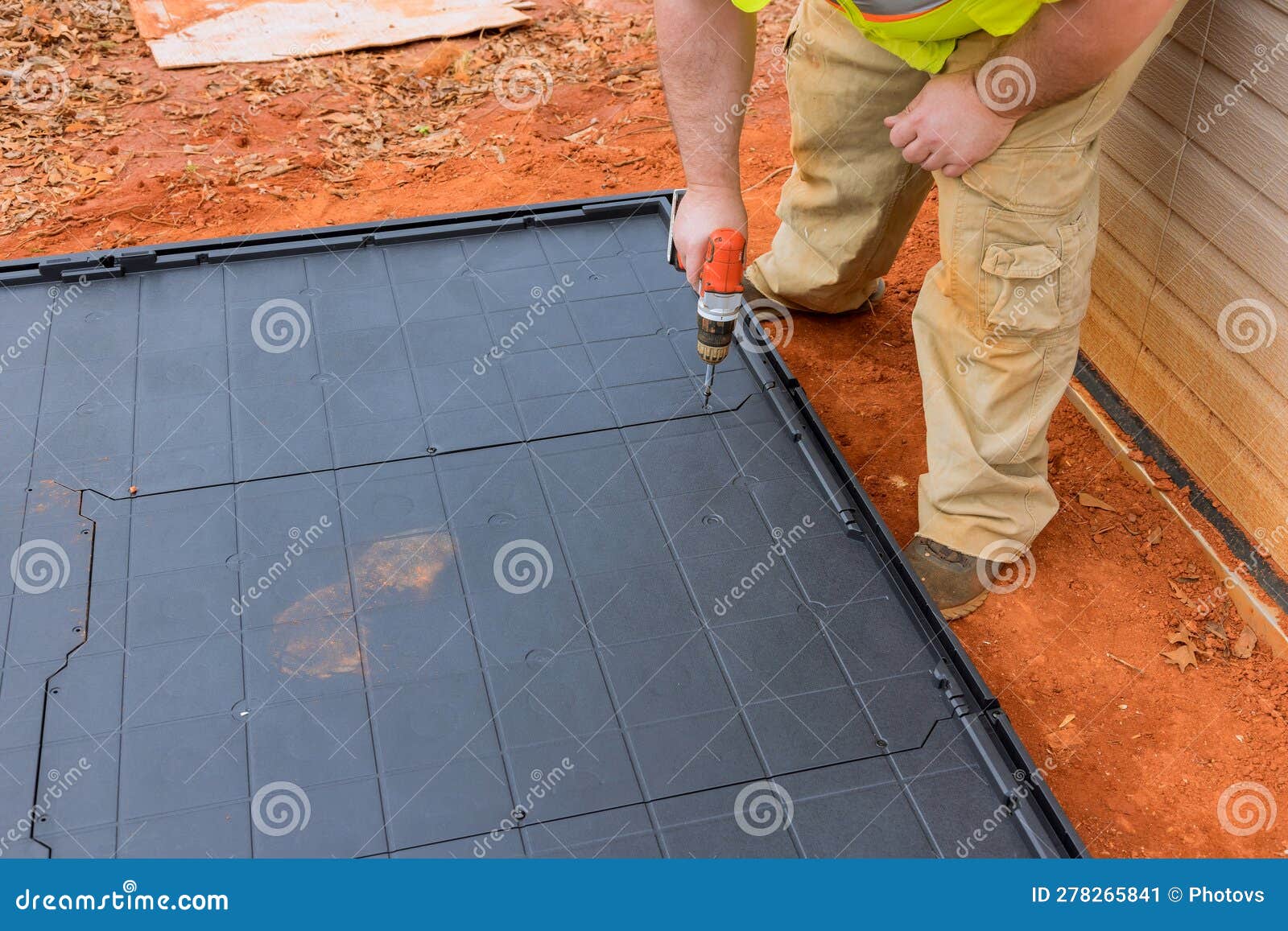 Plastic Base Platform is Securely Attached To the Plastic Vinyl Storage ...