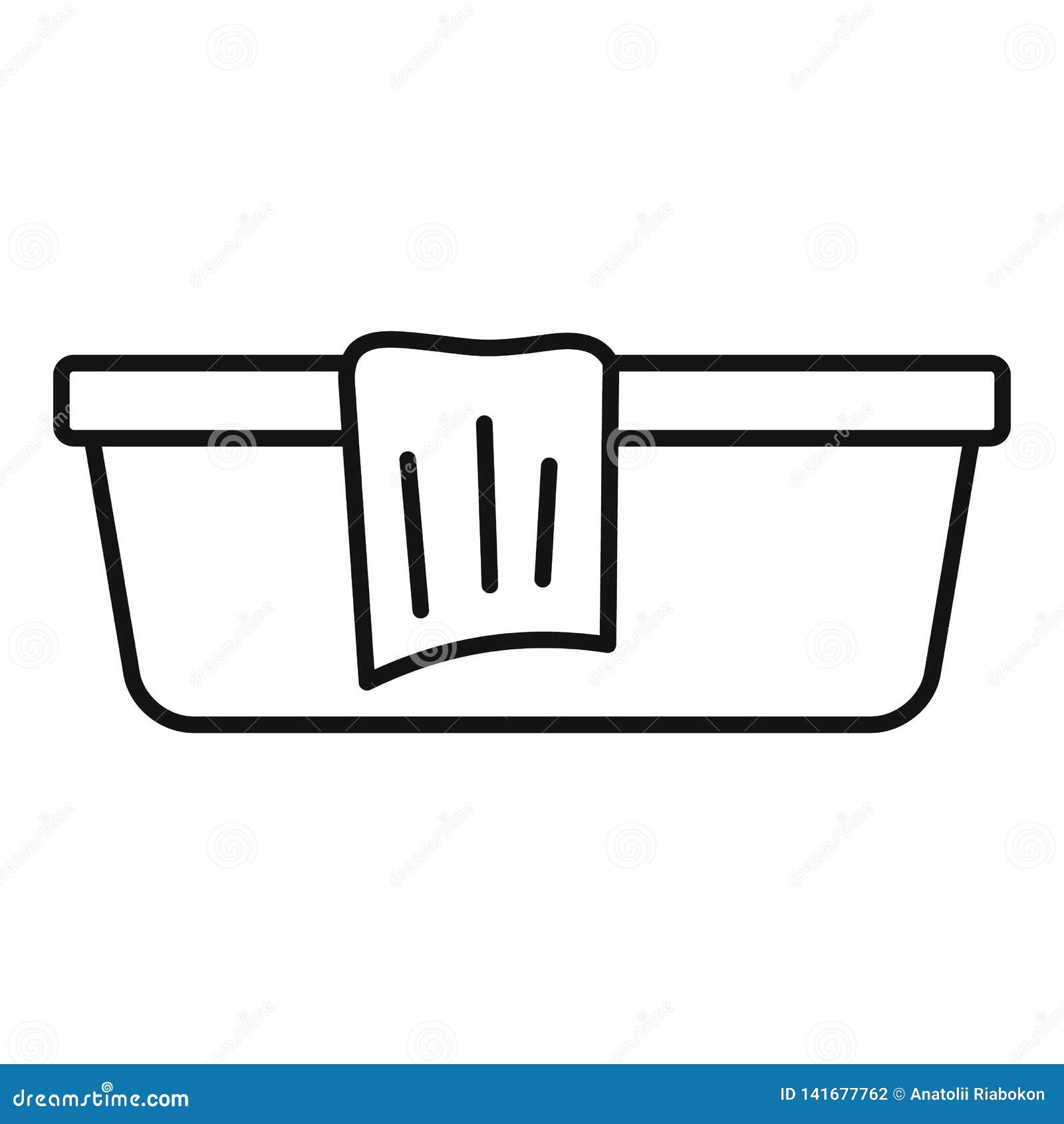 Plastic Basin Icon, Outline Style Stock Vector - Illustration of ...