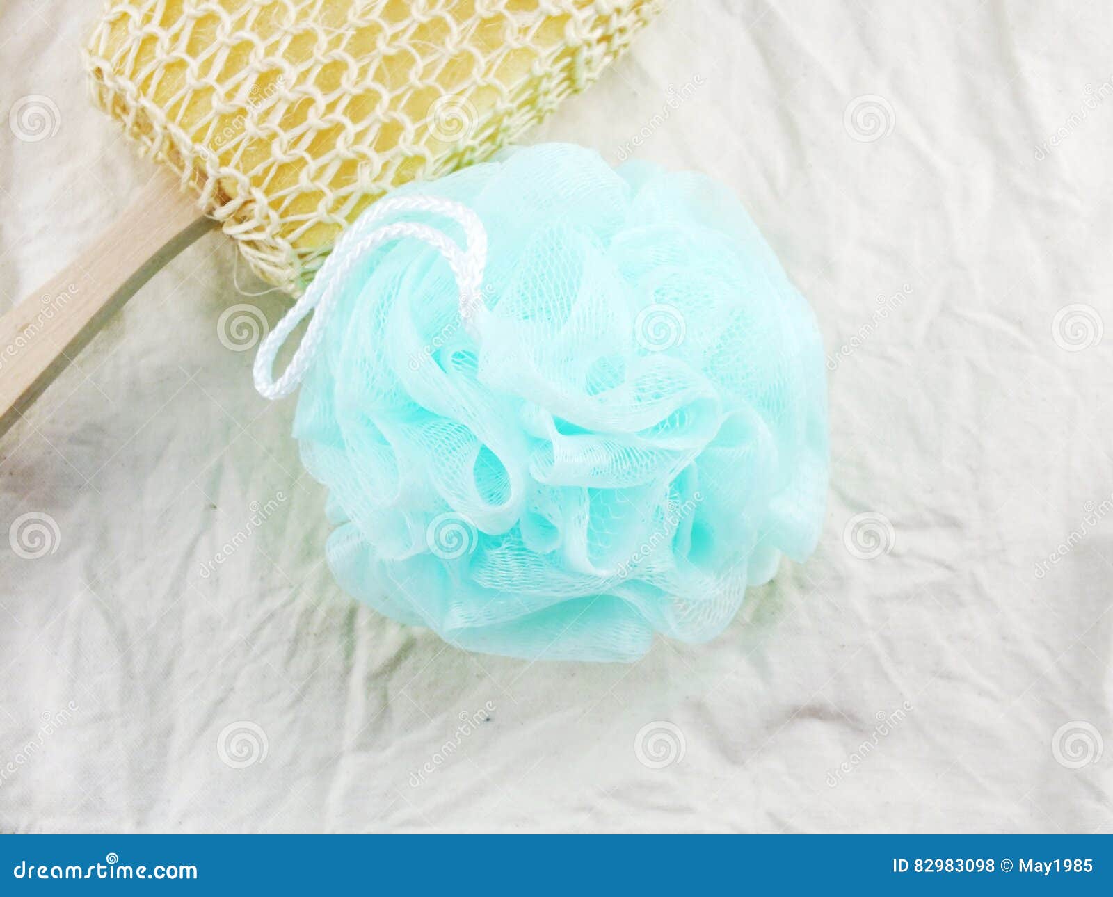 Plastic Bath Puff and Sponge for Shower Cleaning and Scrub Body Stock ...