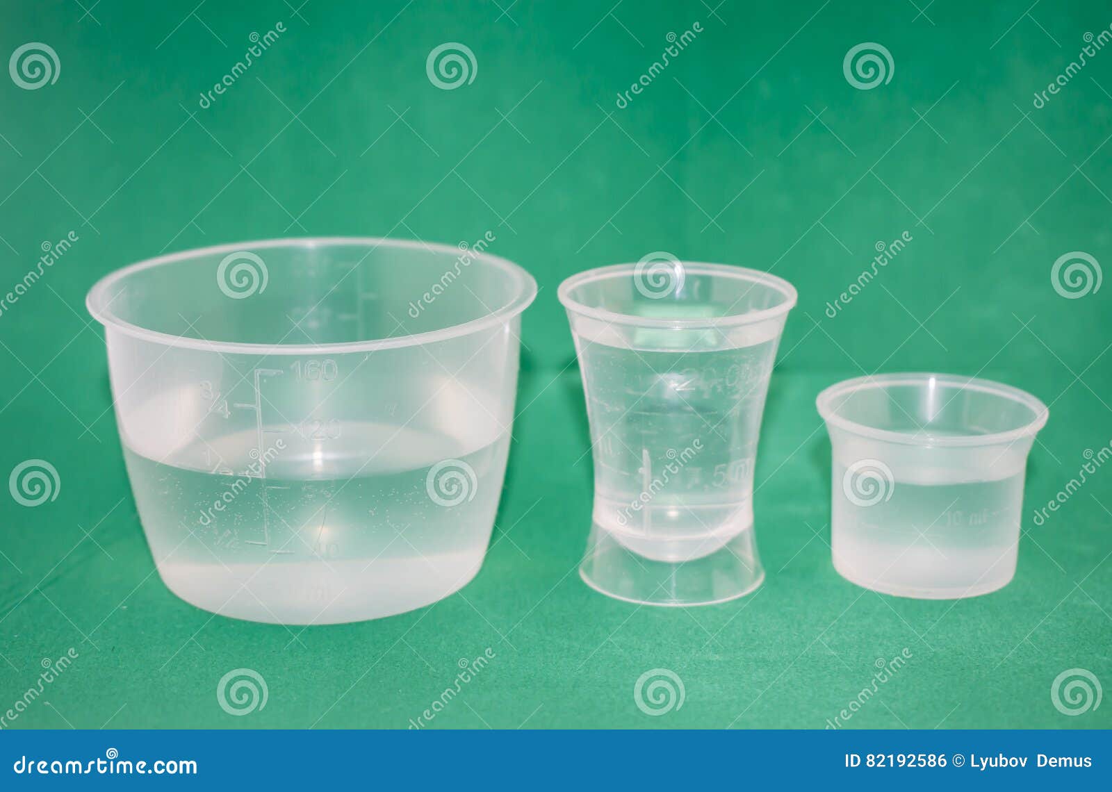 Plastic beakers stock photo. Image of pour, cans, medications - 82192586