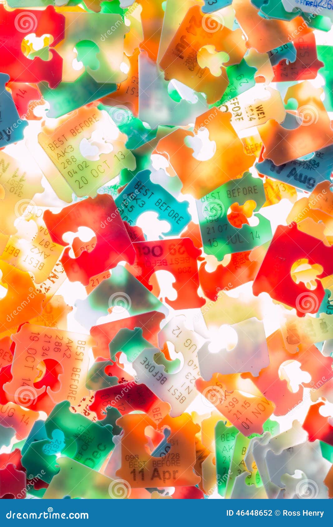 Plastic Best Date Tags stock photo. Image of expiry, colors - 46448652