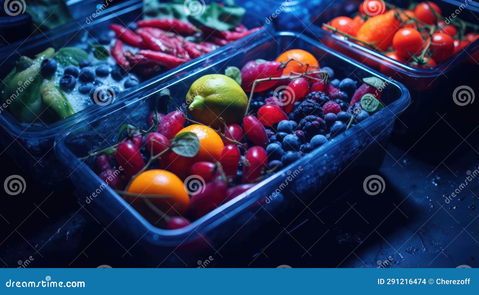 Plastic Containers with Vegetables Stock Photo - Image of freezing ...