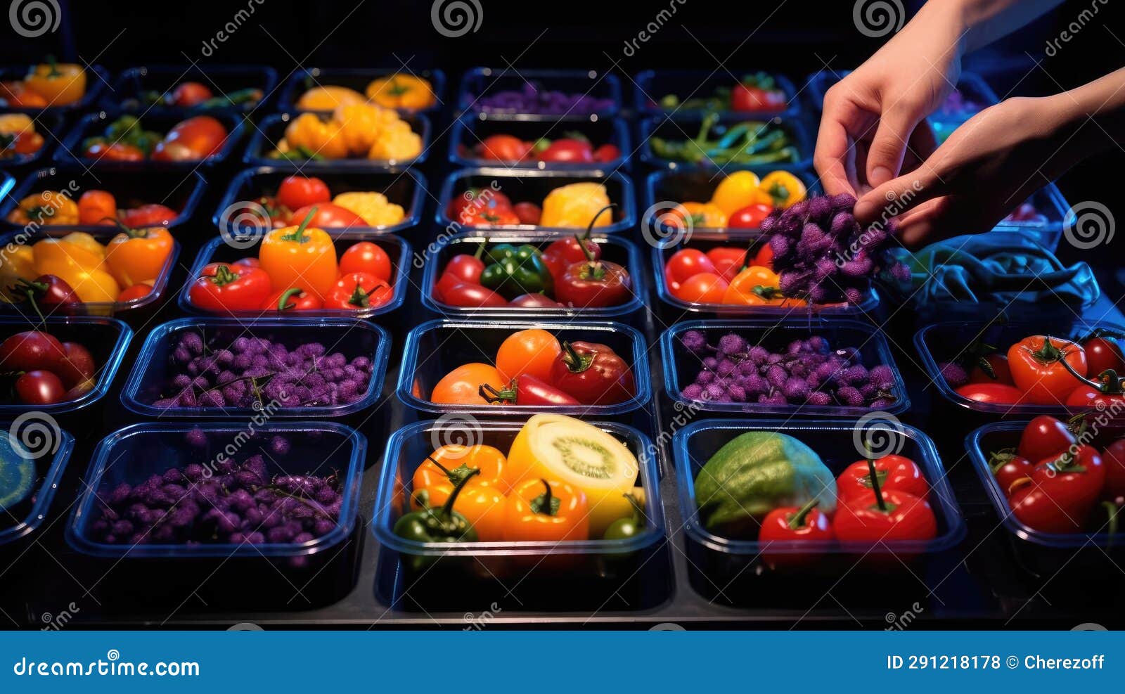 Plastic Containers with Vegetables Stock Photo - Image of fragile ...