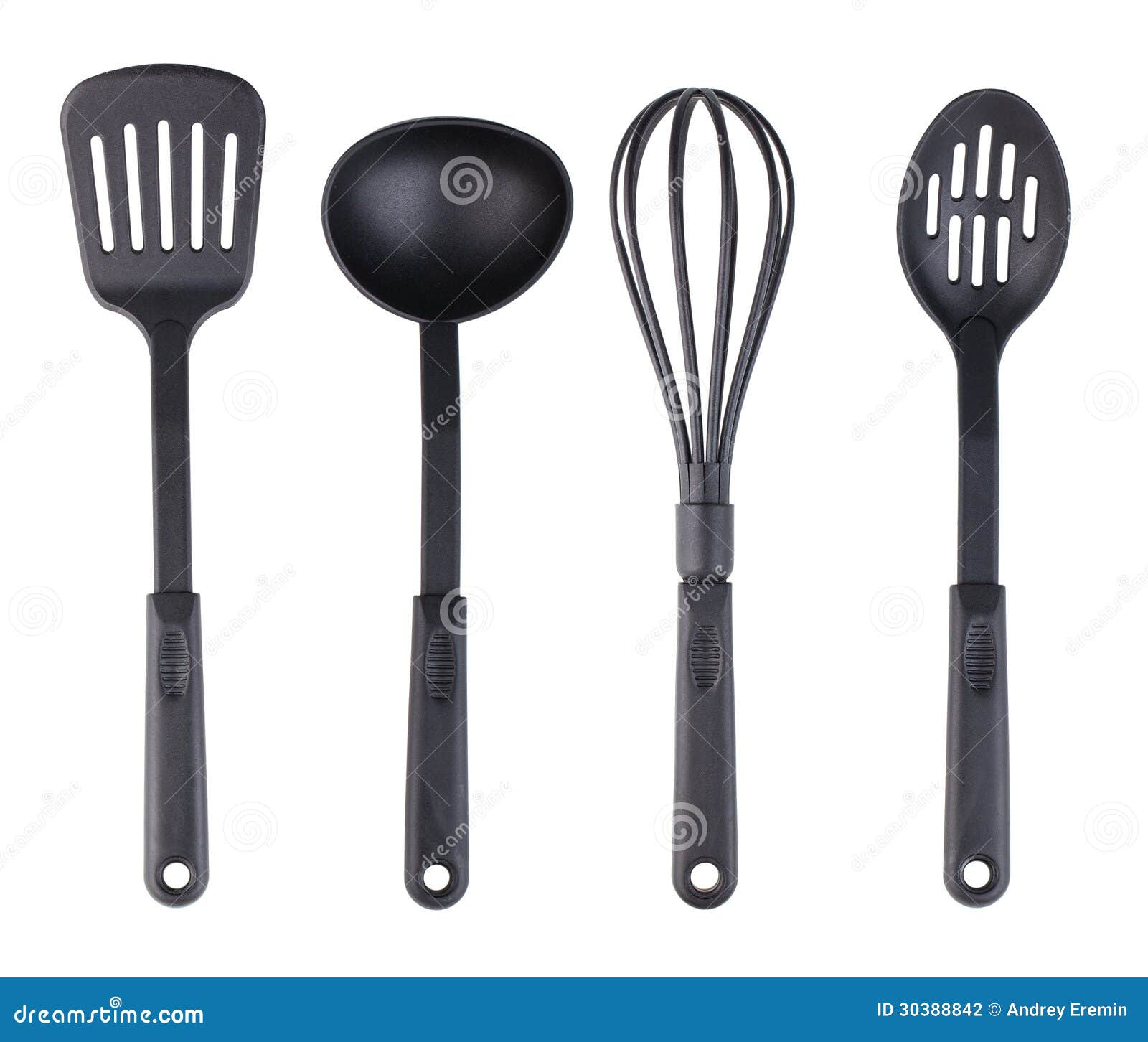 Plastic Black Kitchenware Set Stock Photo - Image of gourmet, culinary ...