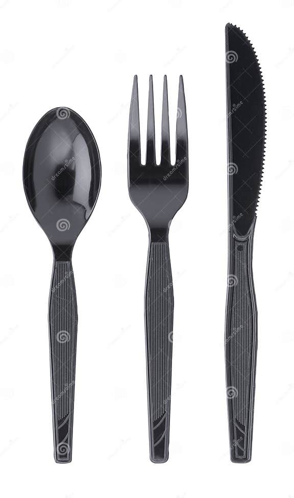 Plastic black Silverware stock photo. Image of silverware - 26412408