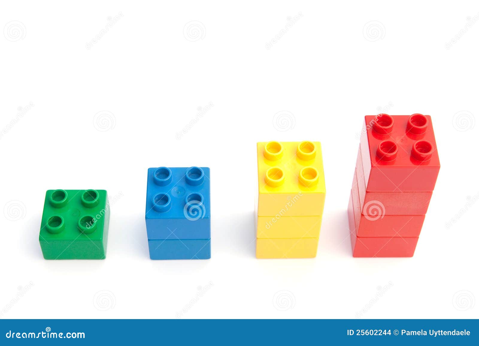 Plastic block histogram stock photo. Image of step, statistics - 25602244