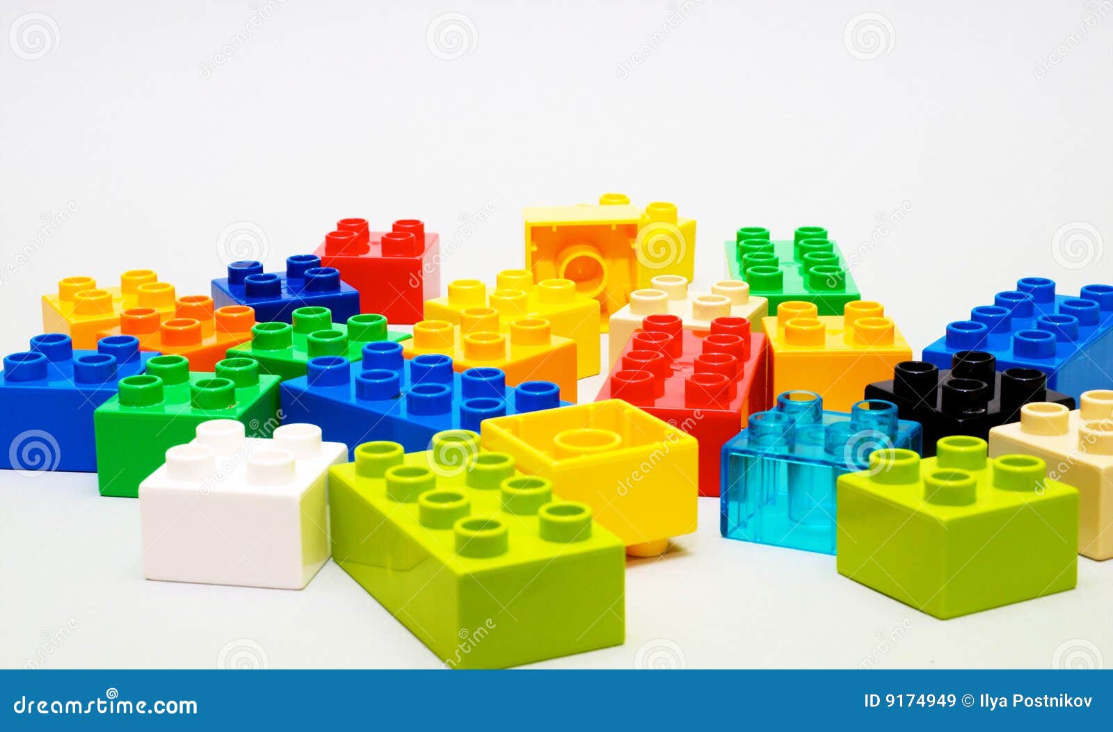Plastic Blocks stock image. Image of studio, color, isolated - 9174949