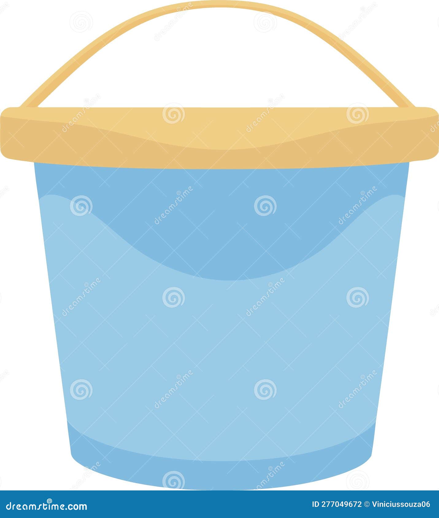 Plastic blue bucket object stock vector. Illustration of bucket - 277049672