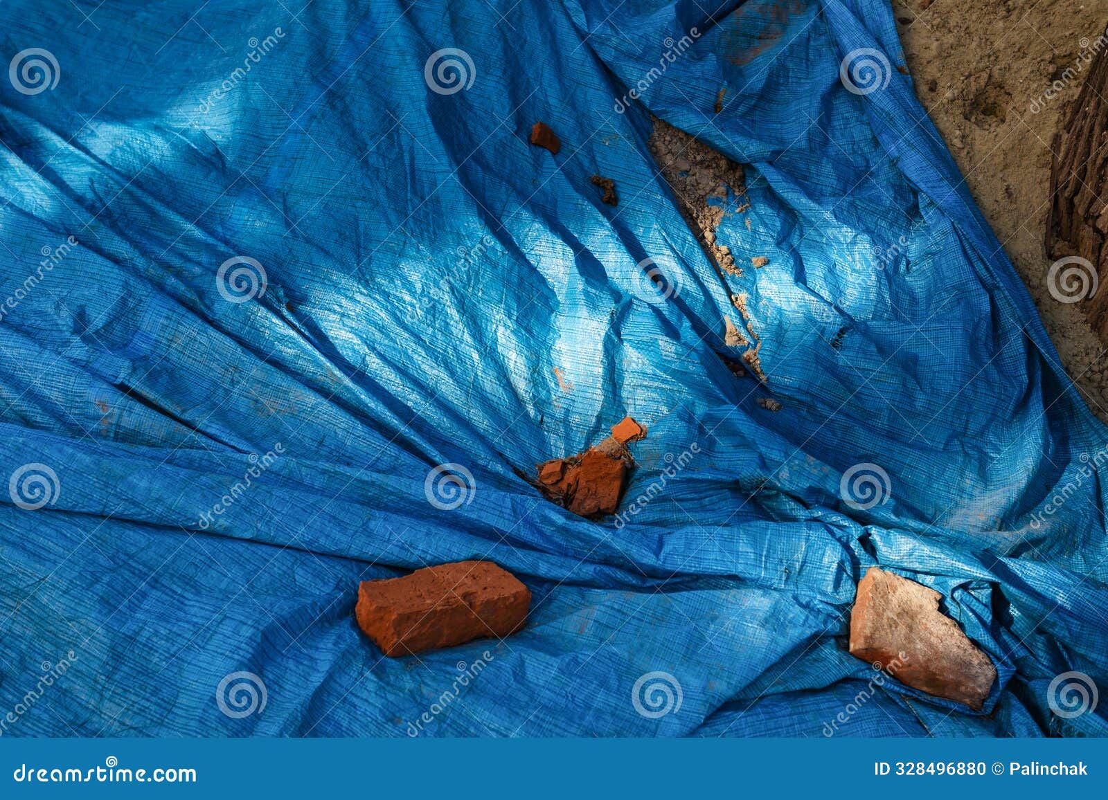Plastic Blue Protective Film Background and Texture Stock Photo - Image ...