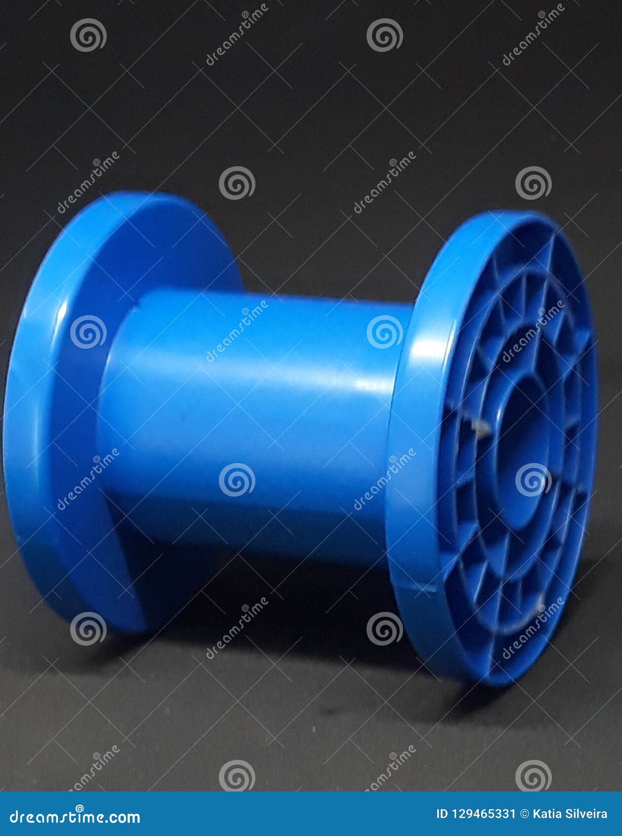 Plastic blue spool stock image. Image of spool, plastic - 129465331