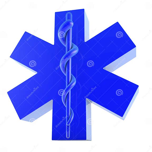 Plastic Blue Star of Life, from Bottom Right Stock Illustration ...