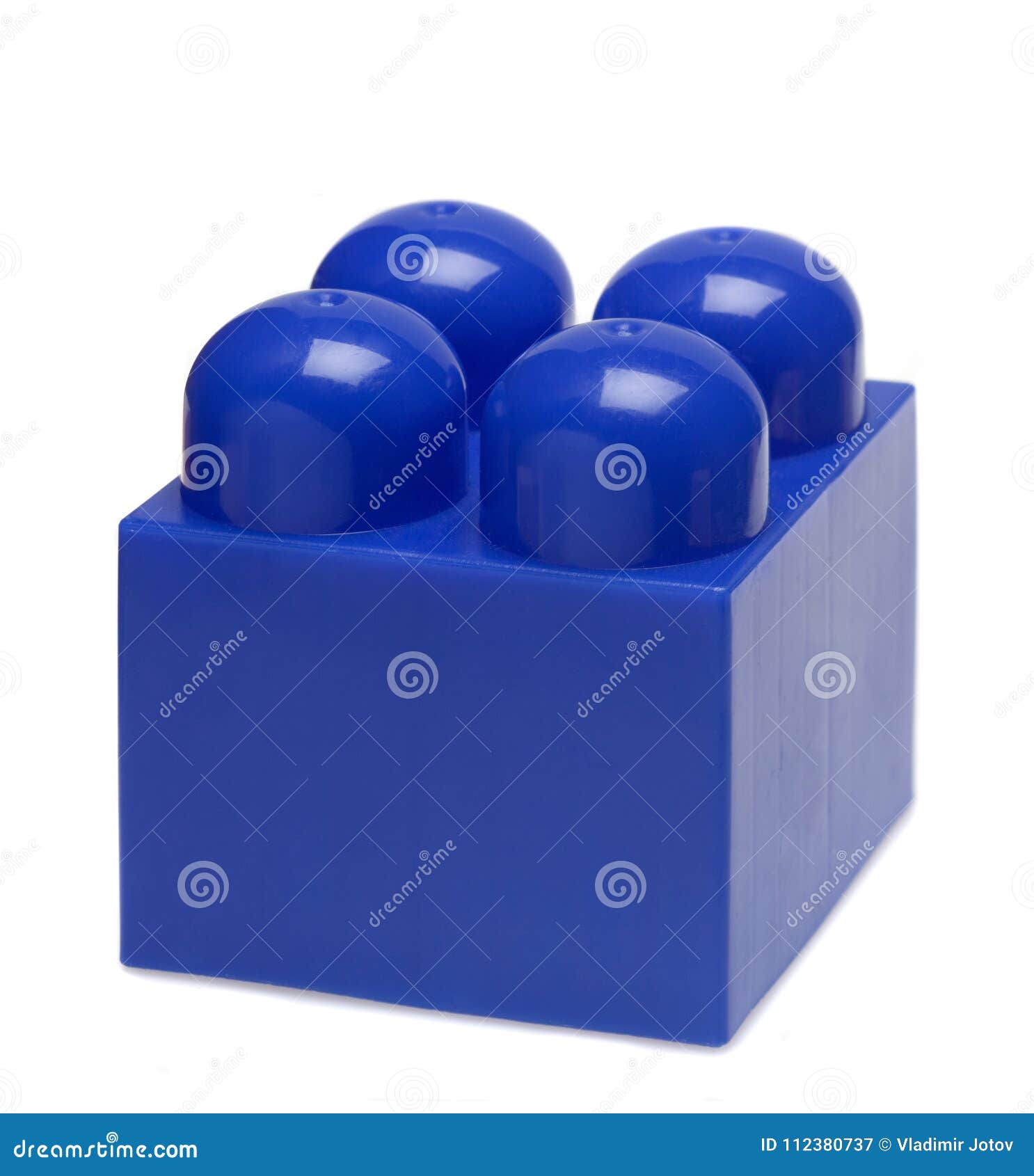 Plastic Blue Toy Block. Isolated on White Concept Stock Image - Image ...