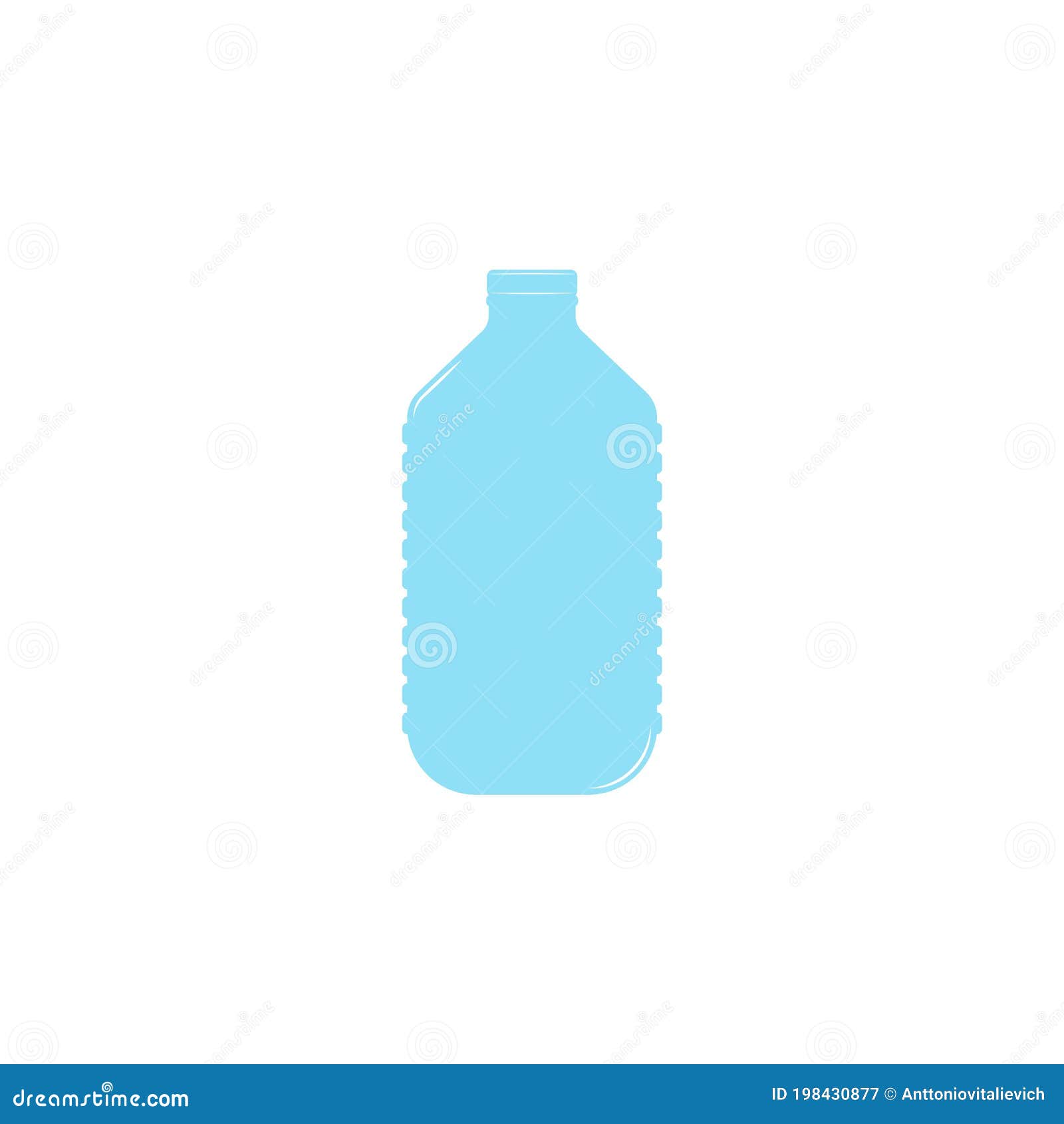 Plastic Blue Water Bottle. Large Container for Cooler. Vector Stock ...