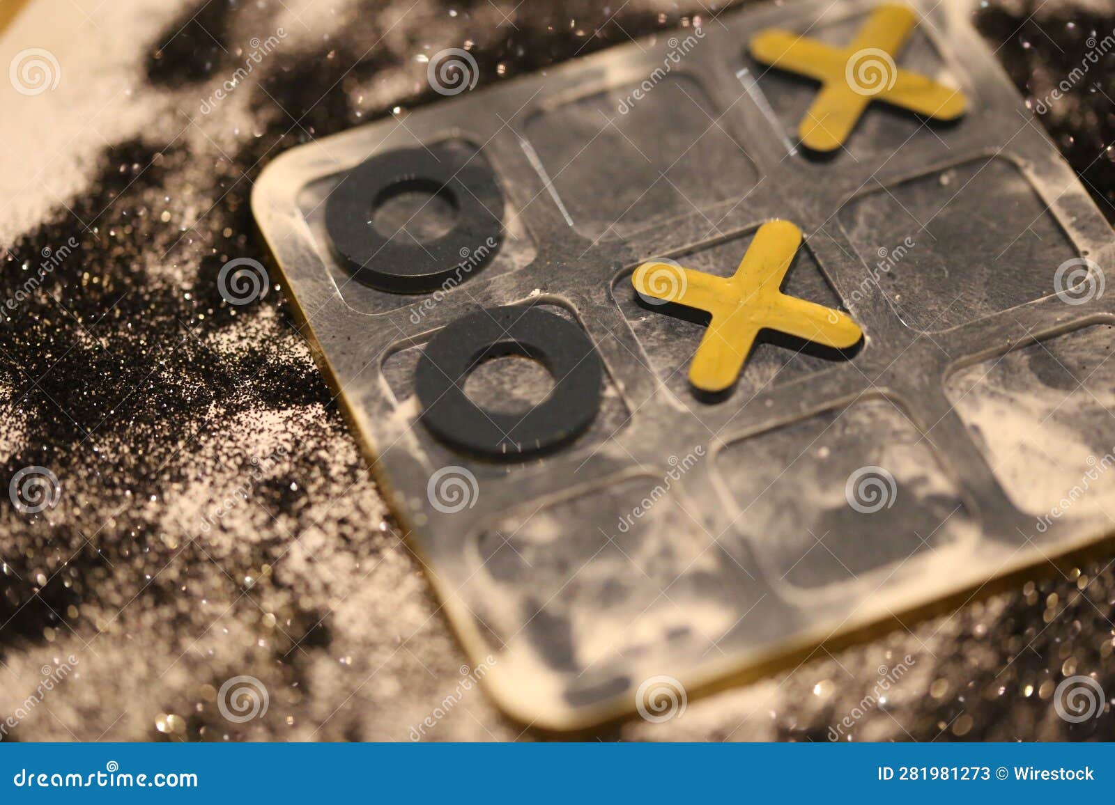 Plastic Board with the Traditional Tic-tac-toe Game Pieces Arranged on ...