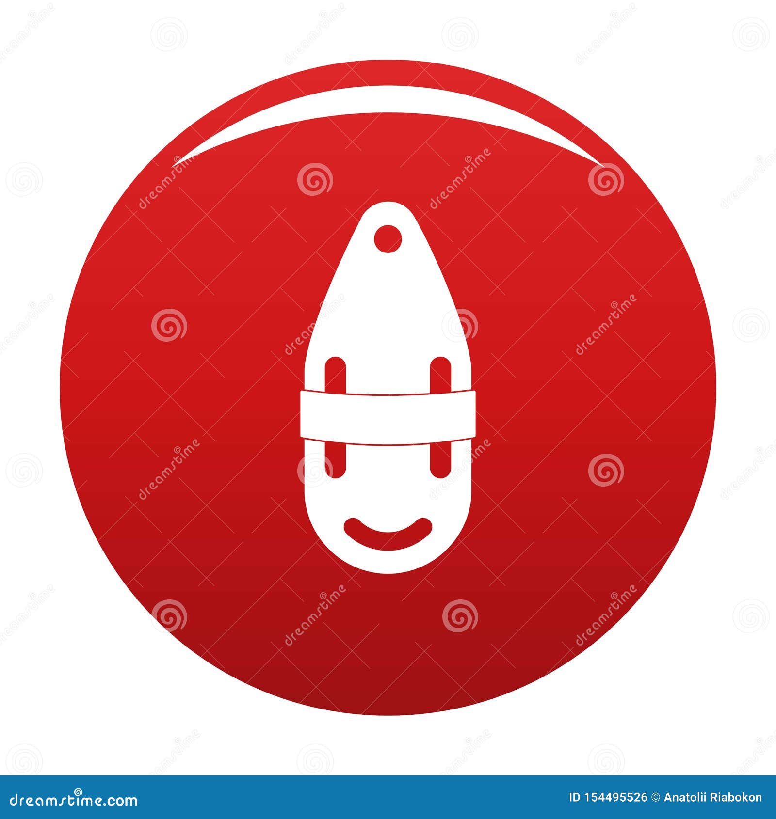 Plastic Bobber Icon Vector Red Stock Vector - Illustration of icon ...