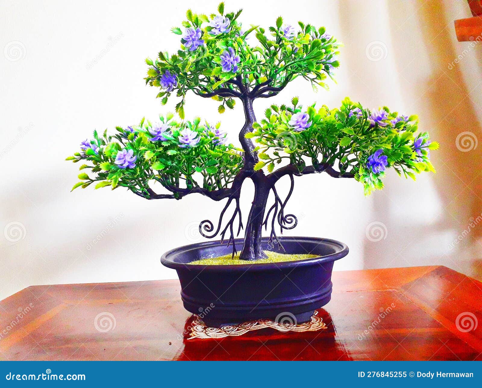 Plastic Bonsai Replica To Decorate the Room Stock Image - Image of ...