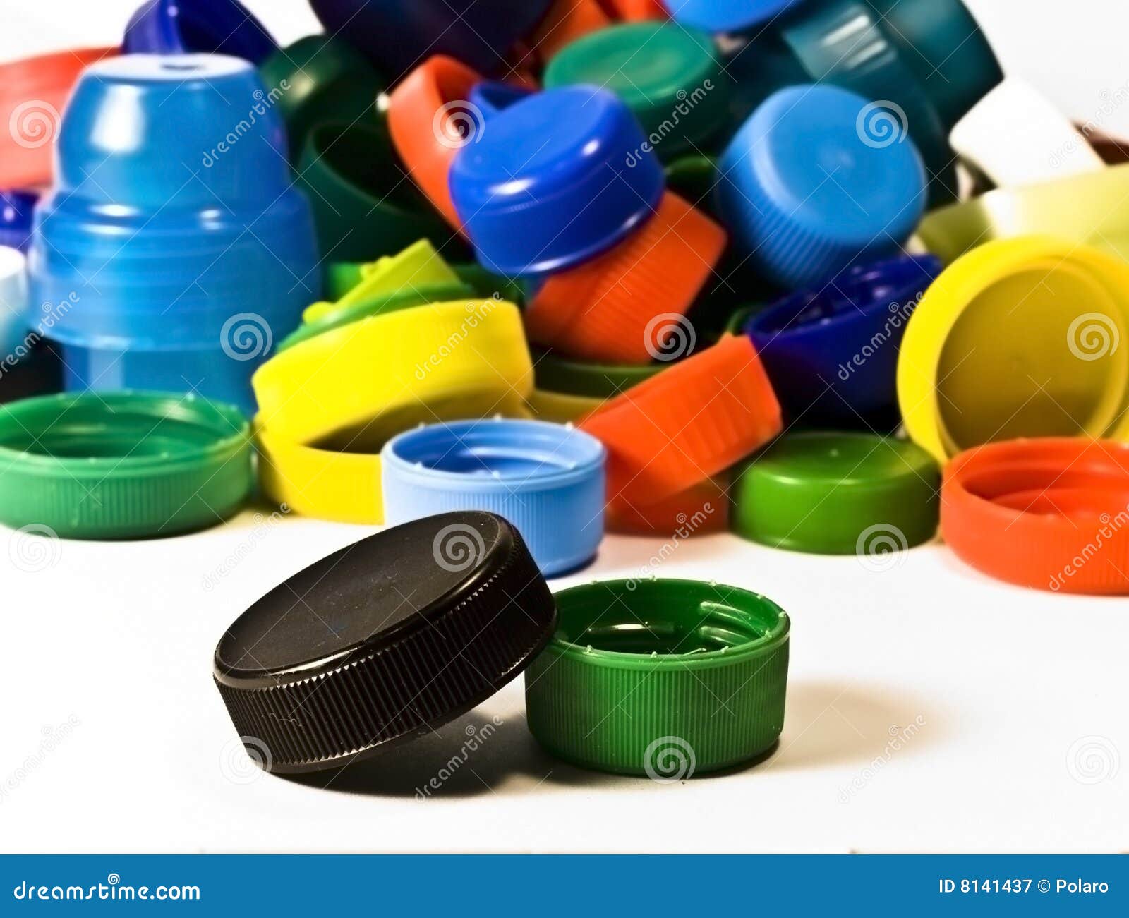 Plastic bottle caps stock image. Image of bottle, ecology - 8141437